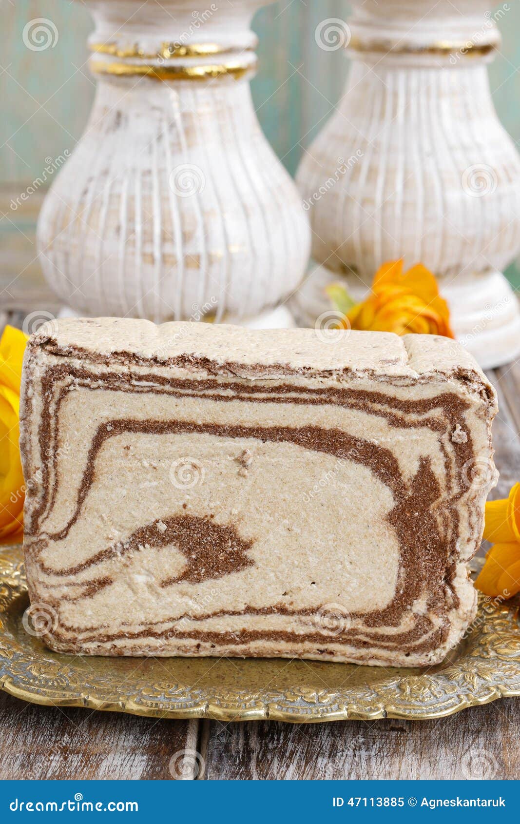 Piece of halvah stock image. Image of east, closeup, delicious - 47113885