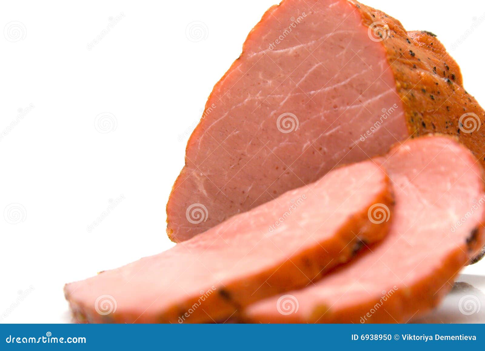 Piece of a ham stock photo. Image of food, close, dinner - 6938950