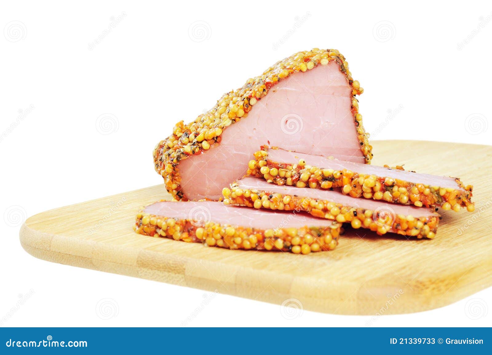 Piece of a Ham with Spices on a Wooden Board Stock Image - Image of ...