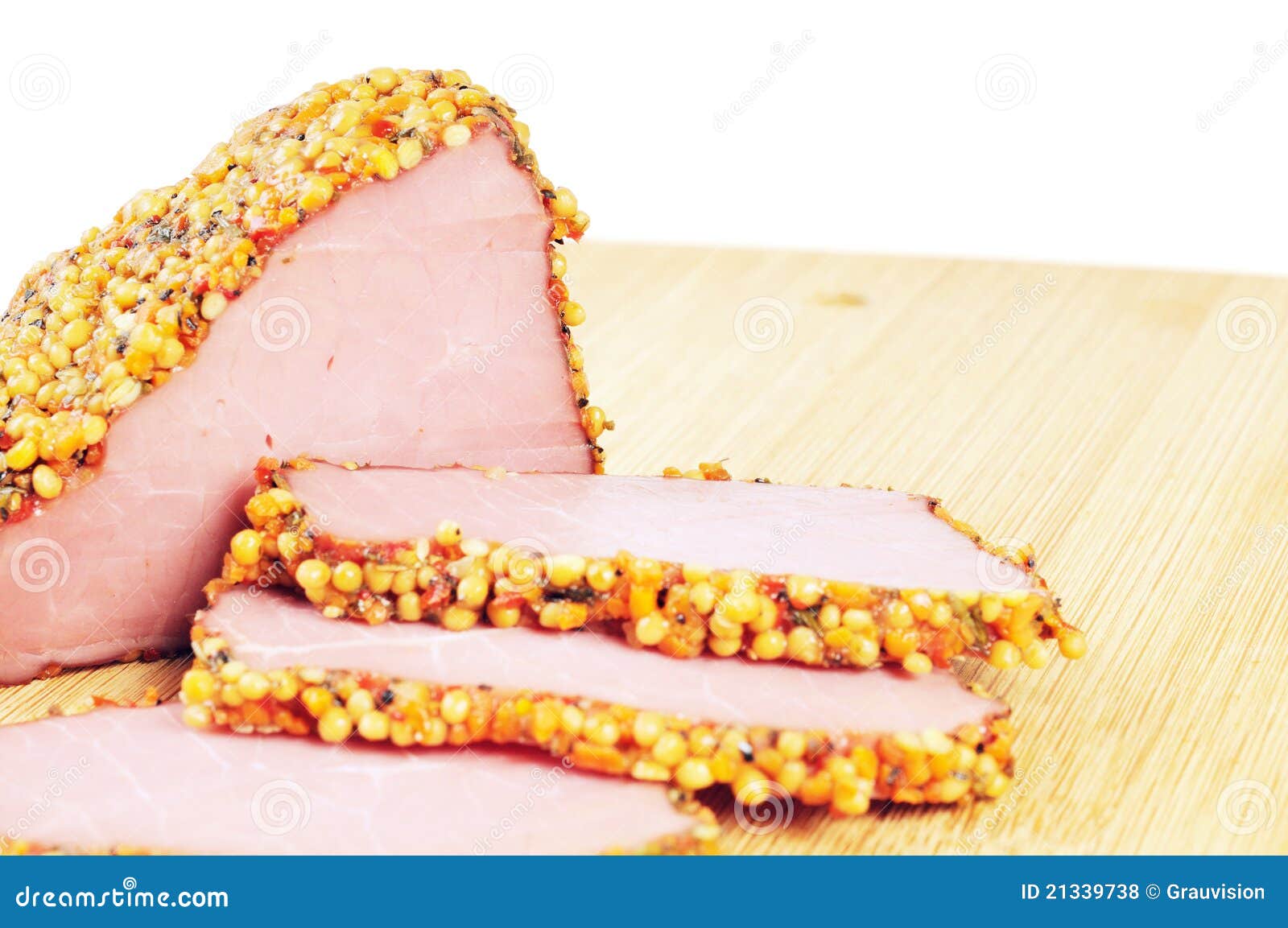 Piece of a Ham with Spices on a Wooden Board Stock Photo - Image of ...