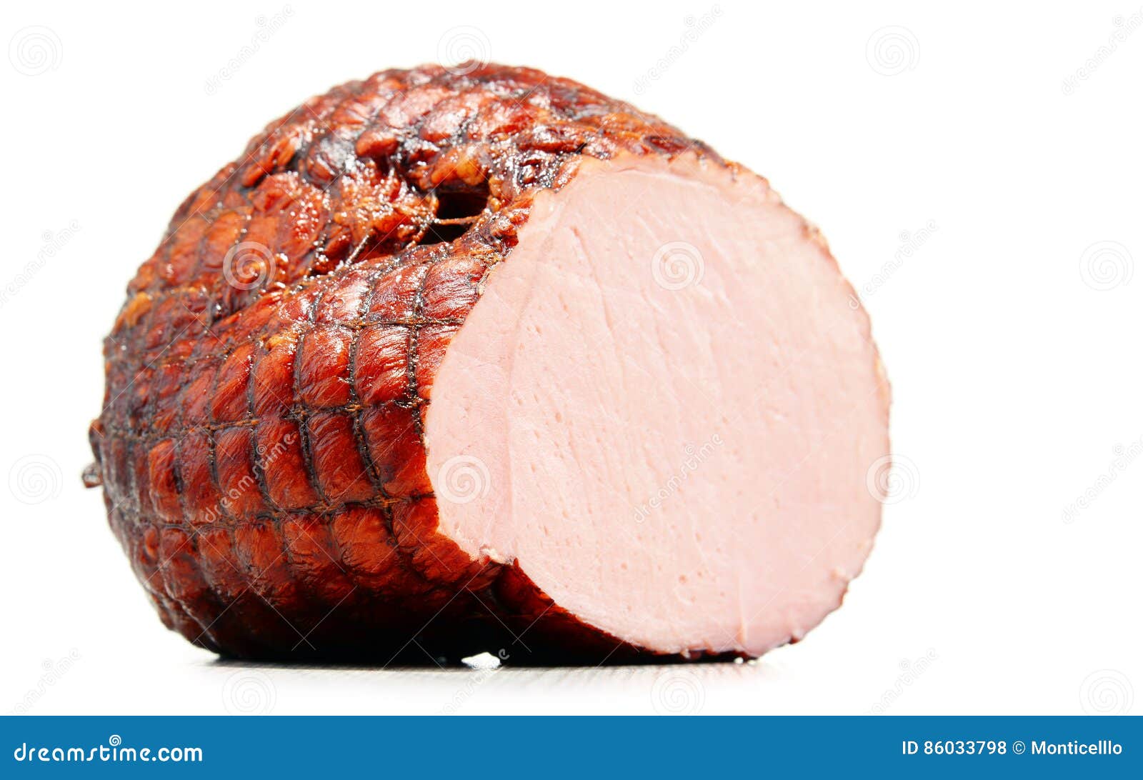 Piece of Ham on White Background Stock Photo - Image of meat, fresh ...