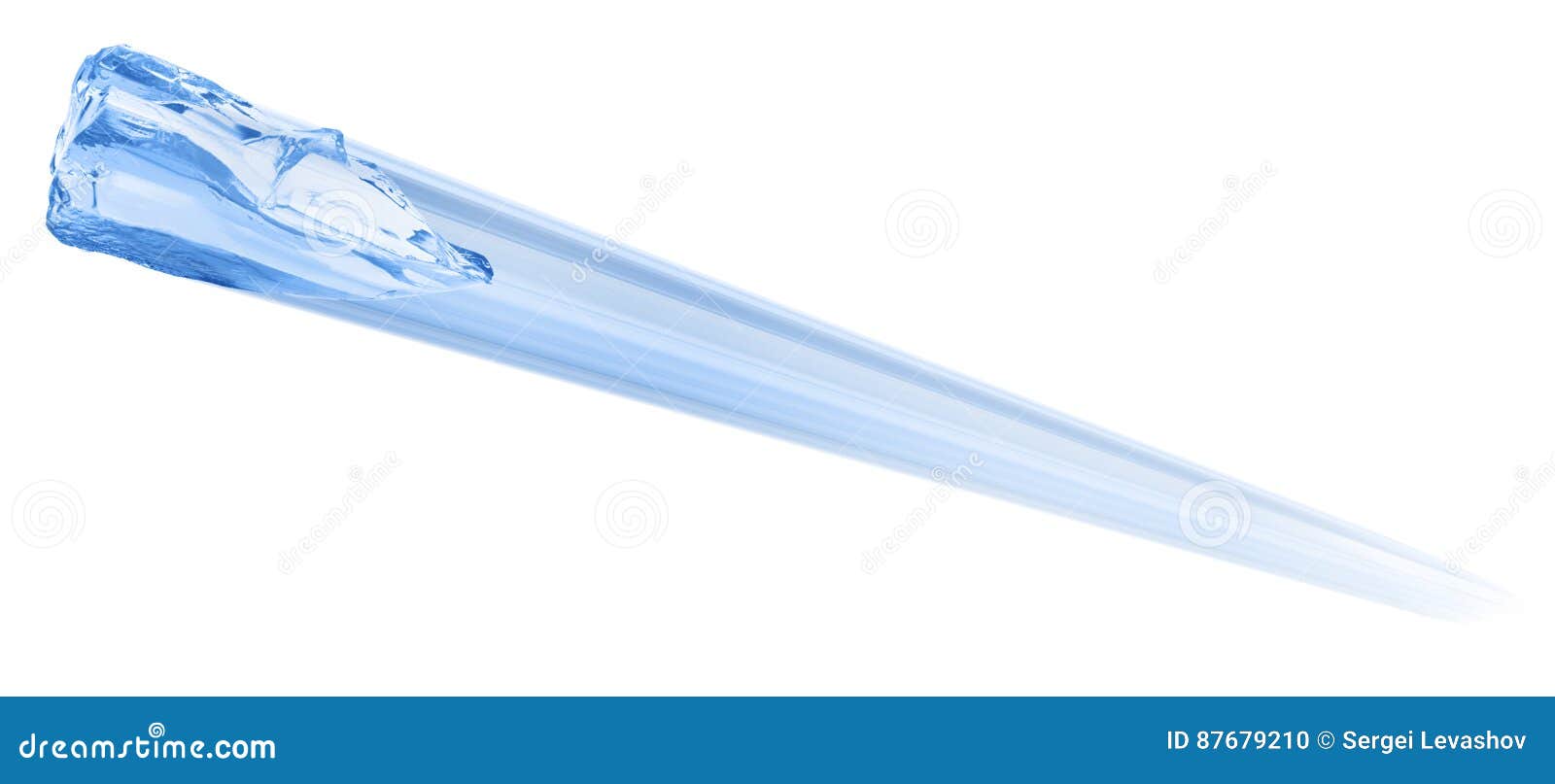 Piece of Ice Isolated on White Background. Stock Photo - Image of clear ...