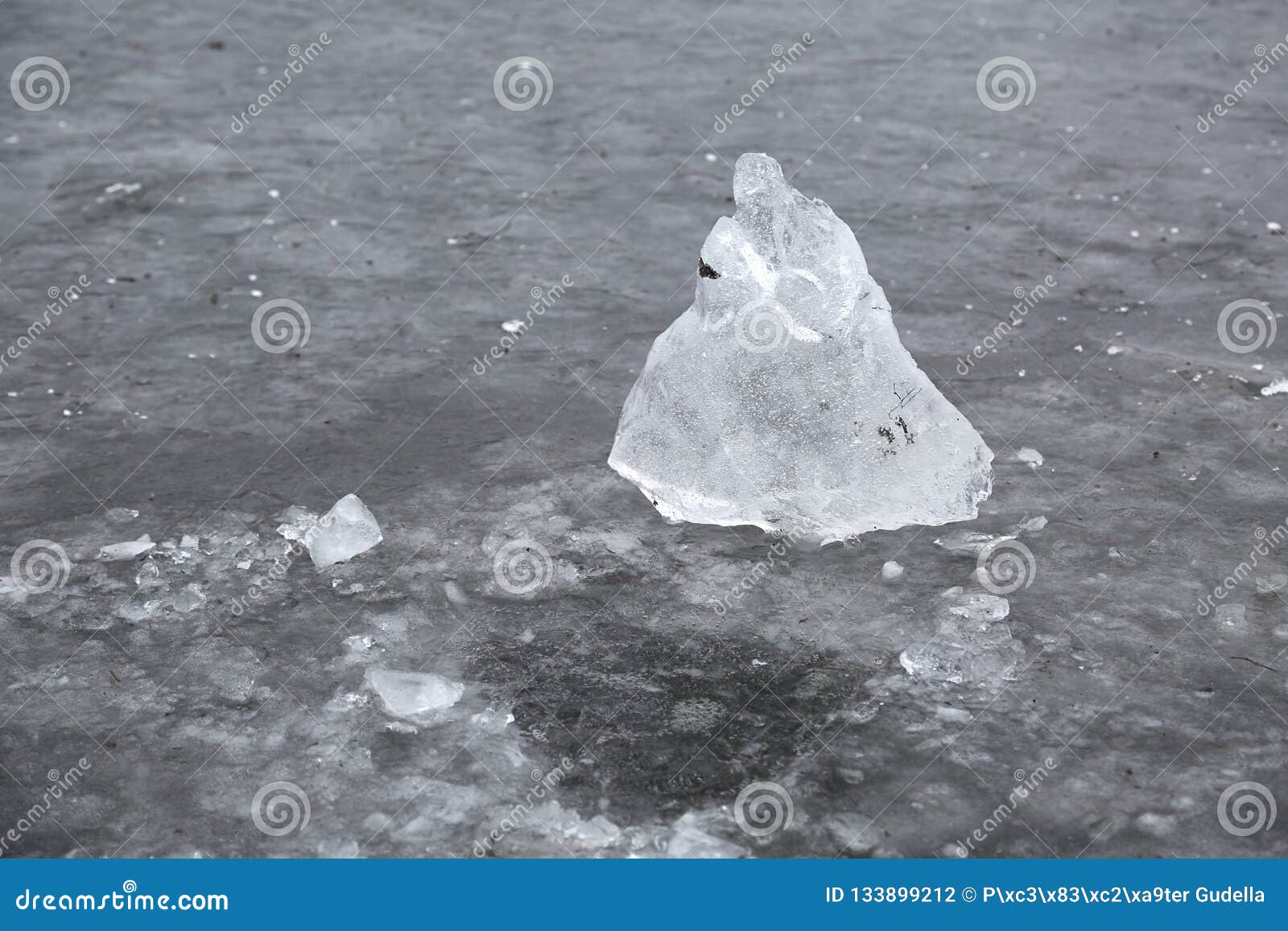 Piece of ice on a lake stock photo. Image of peice, pristine - 133899212
