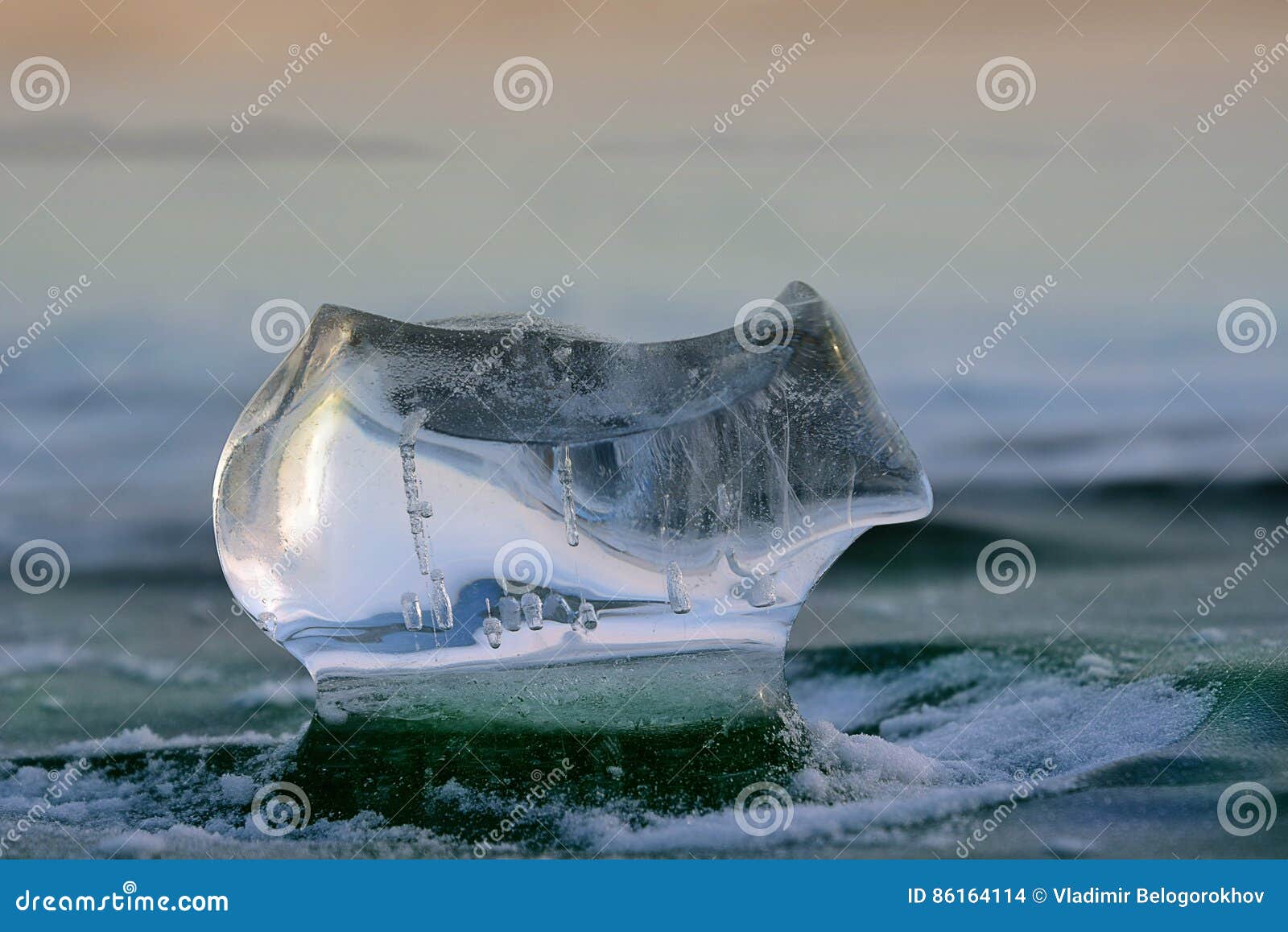 Piece of Ice in Rays of Sun Stock Photo - Image of huge, horizontal ...