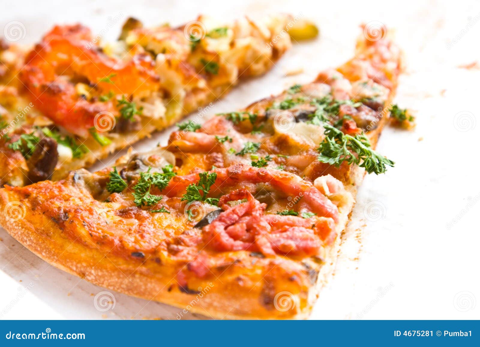 Piece italian pizza stock image. Image of mushroom, piece - 4675281