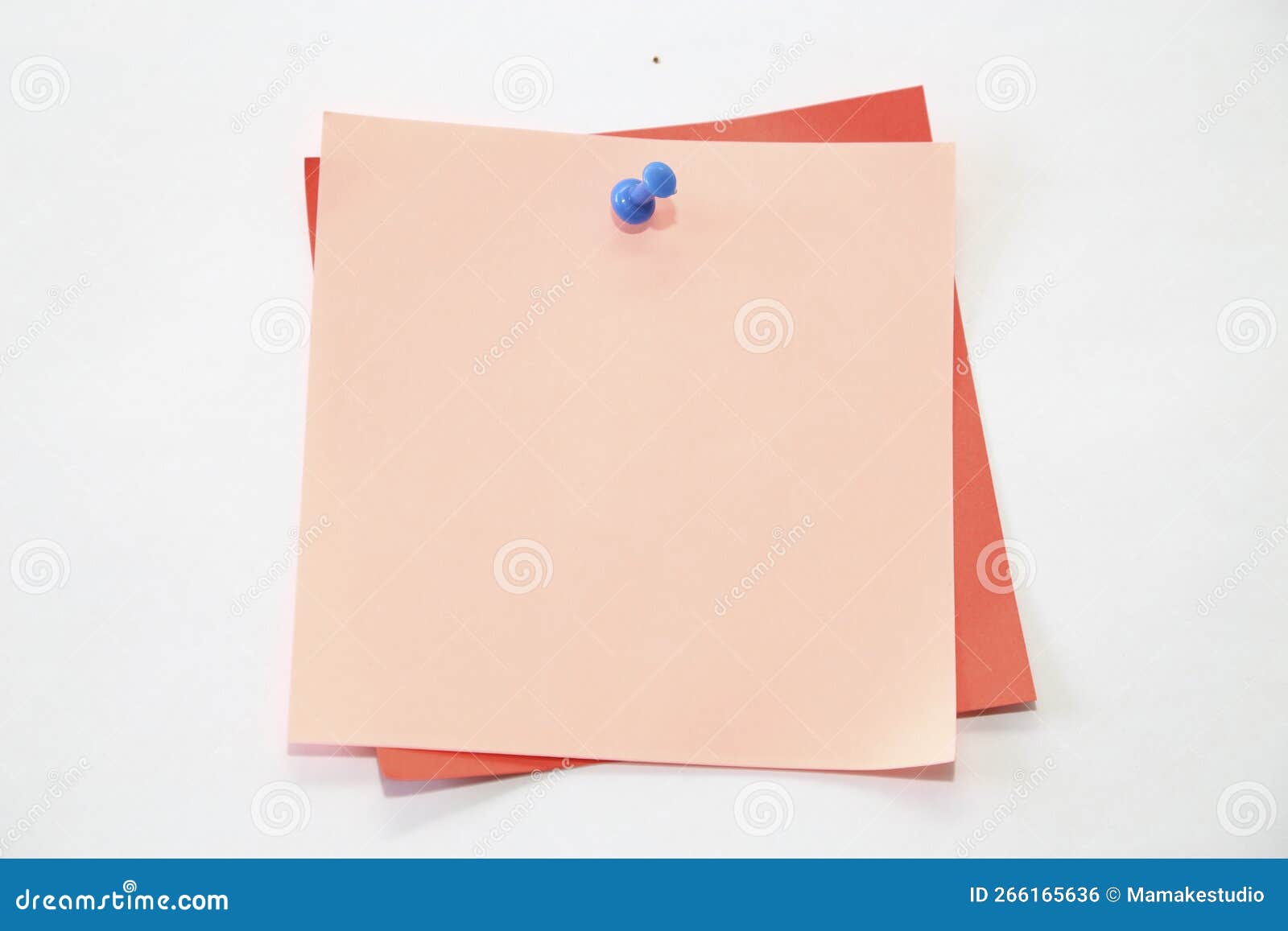 Piece Of Khaki Paper Template Background With Blue Pin Stock ...