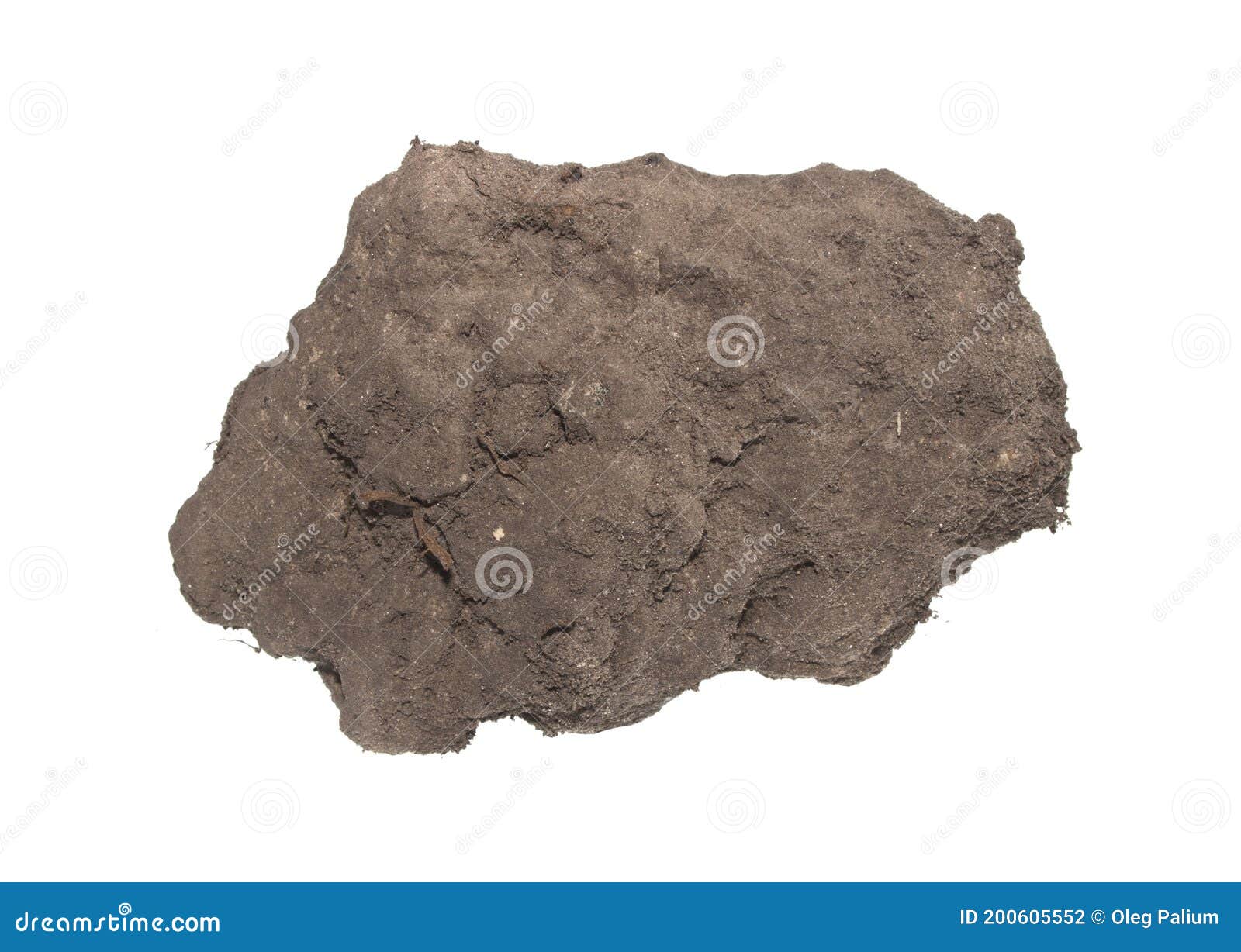 Piece of Land Isolated on White Background Stock Photo - Image of ...