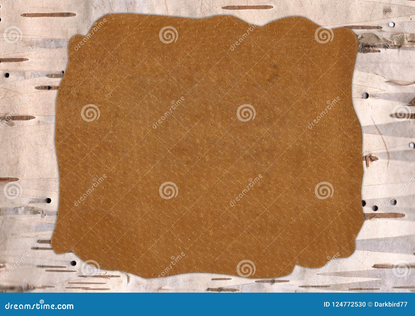 Piece of Leather on the Birch Bark Background Stock Photo - Image of ...