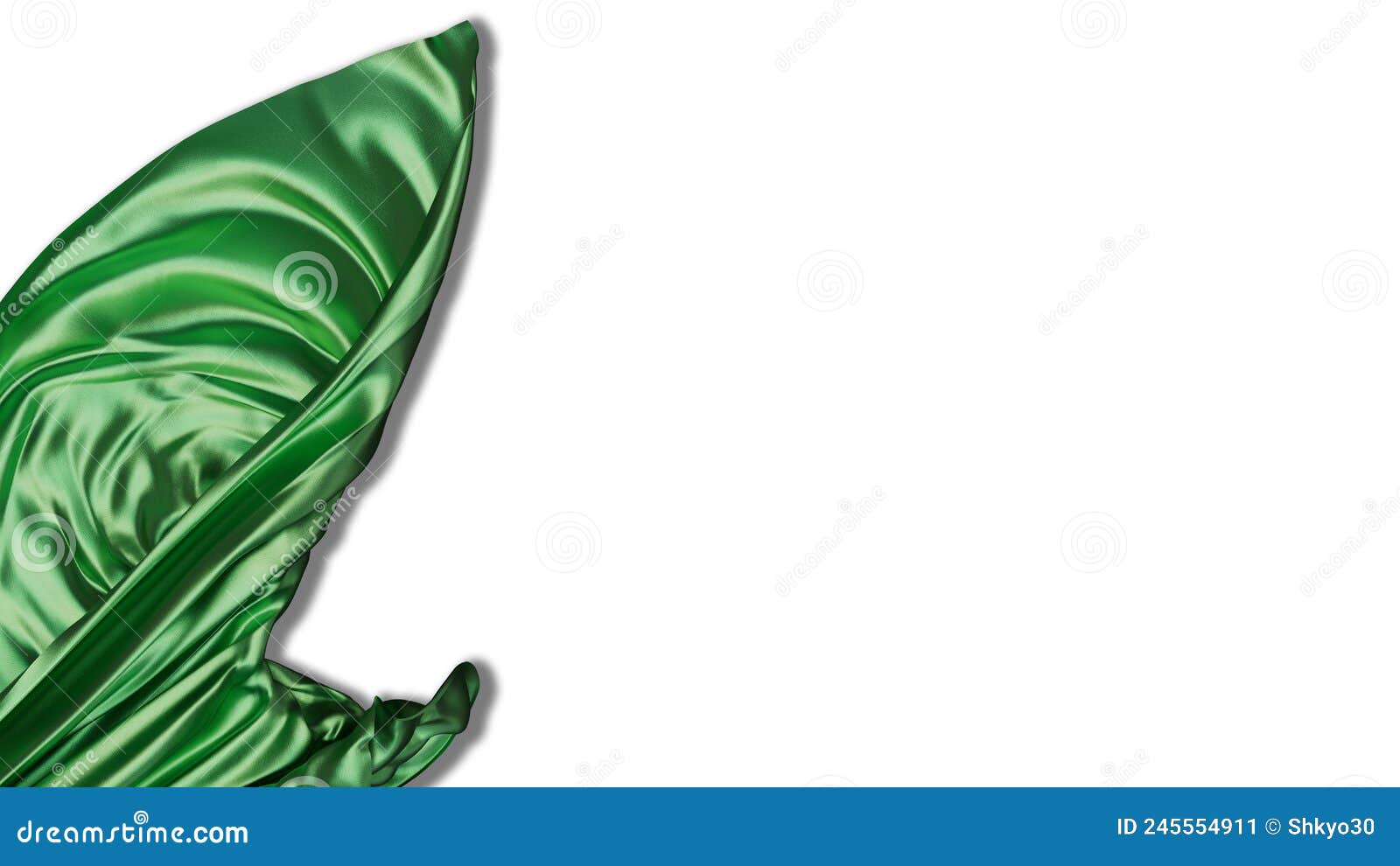 Piece of Light Green Textured Fabric End of Returning by a Corner on ...