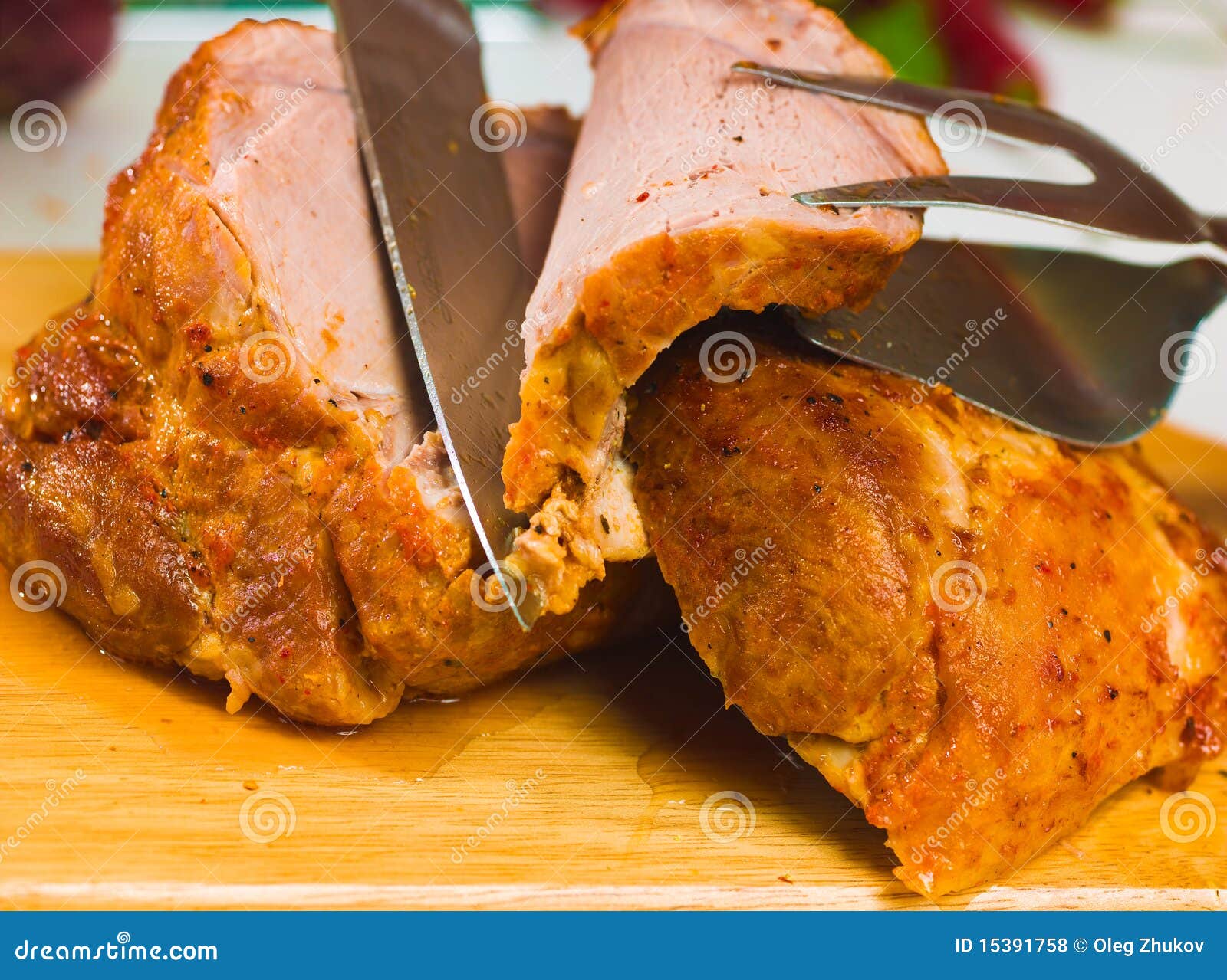 A piece of meat stock photo. Image of tasty, cooked, food - 15391758