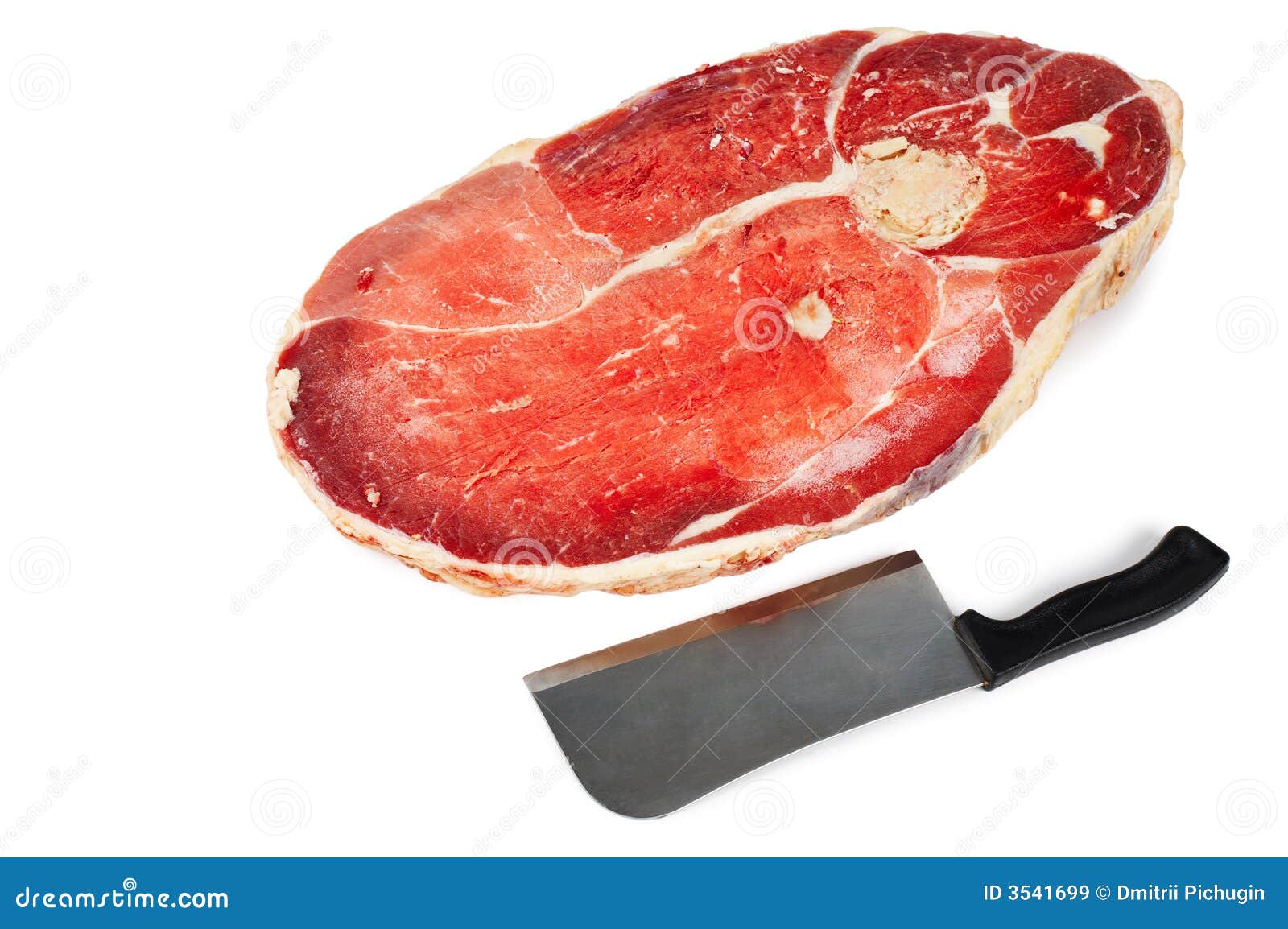 Piece of meat and knife stock image. Image of energy, fastfood - 3541699