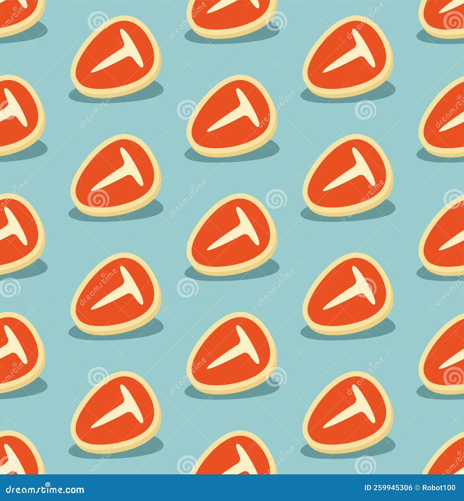 Piece of Meat Pattern Seamless. Raw Chop Background Stock Vector ...