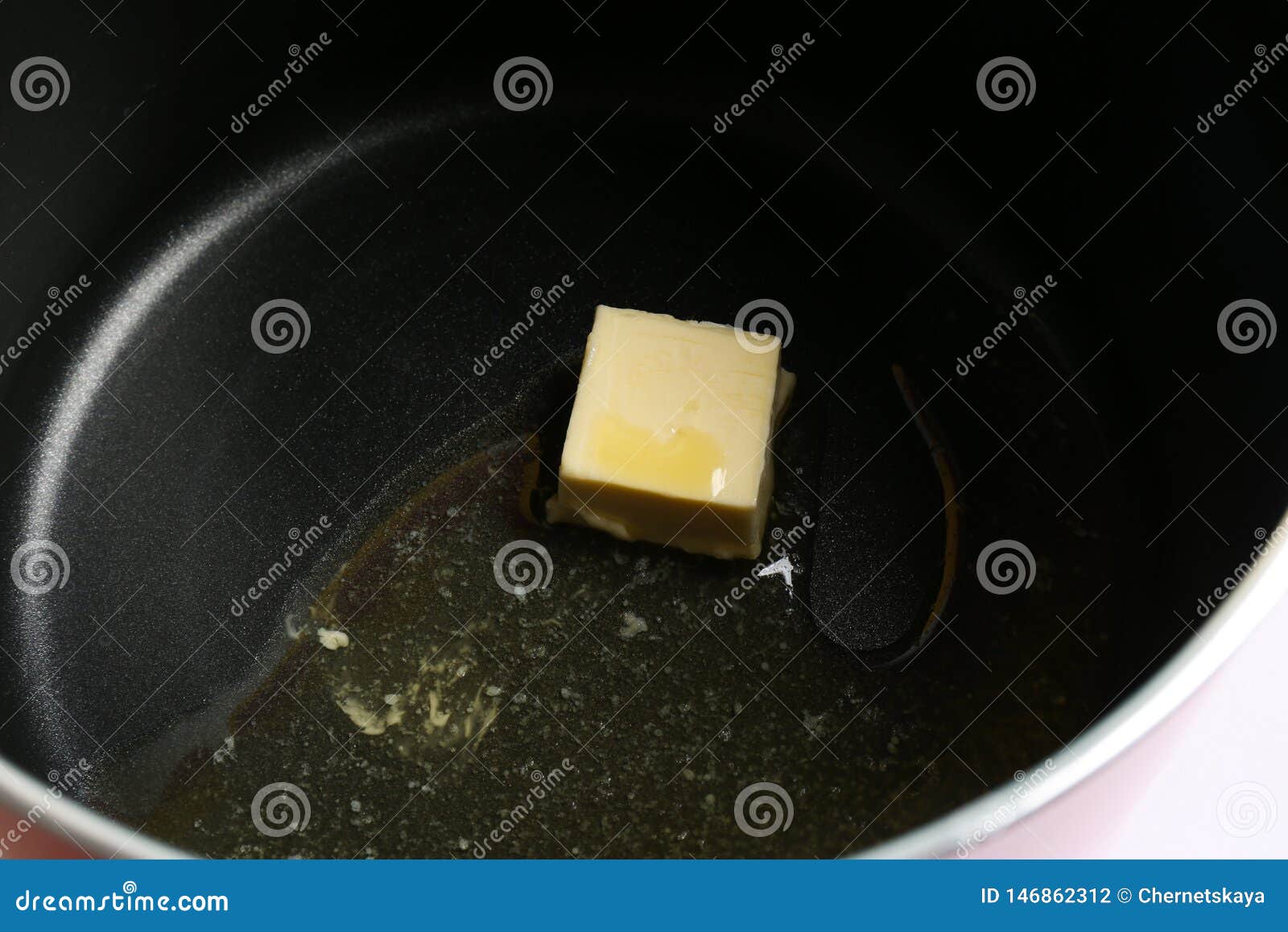 Piece of Melting Butter in Pot Stock Photo - Image of food, culinary ...