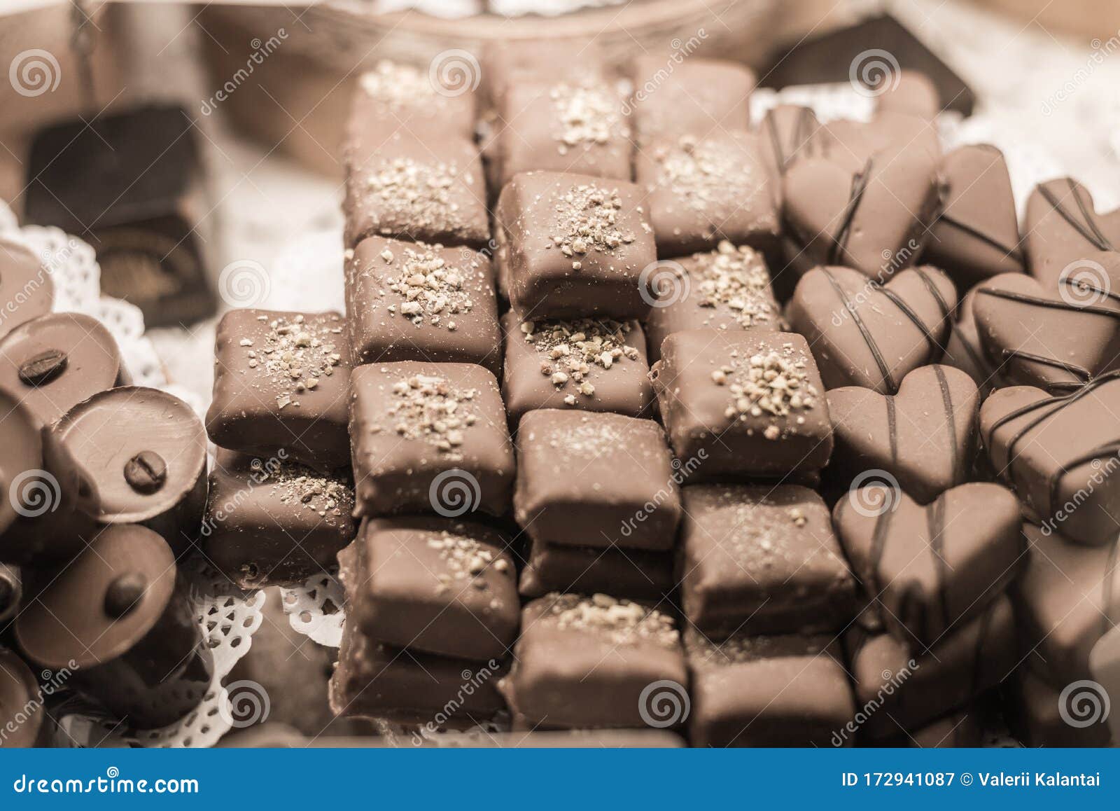 Piece Milk Chocolate Bar On A Shop Counter Royalty-Free Stock Photo ...
