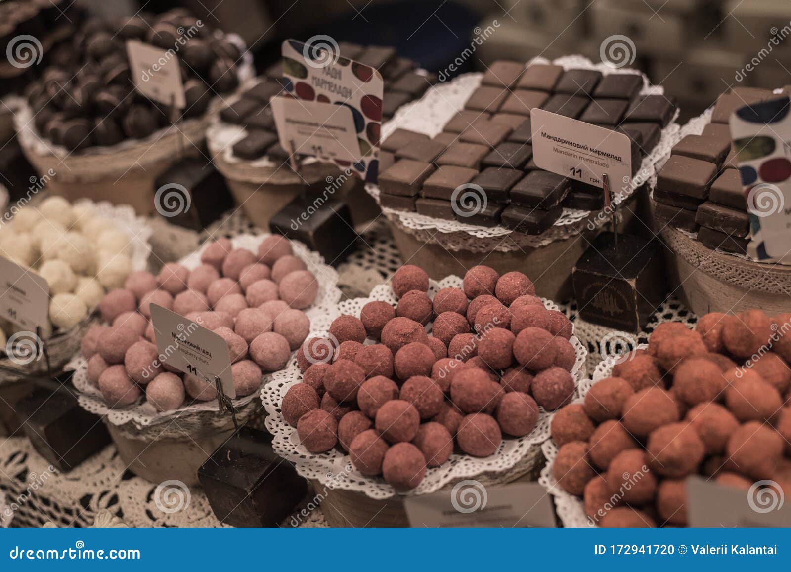 Piece Milk Chocolate Bar on a Shop Counter Stock Photo - Image of wood ...