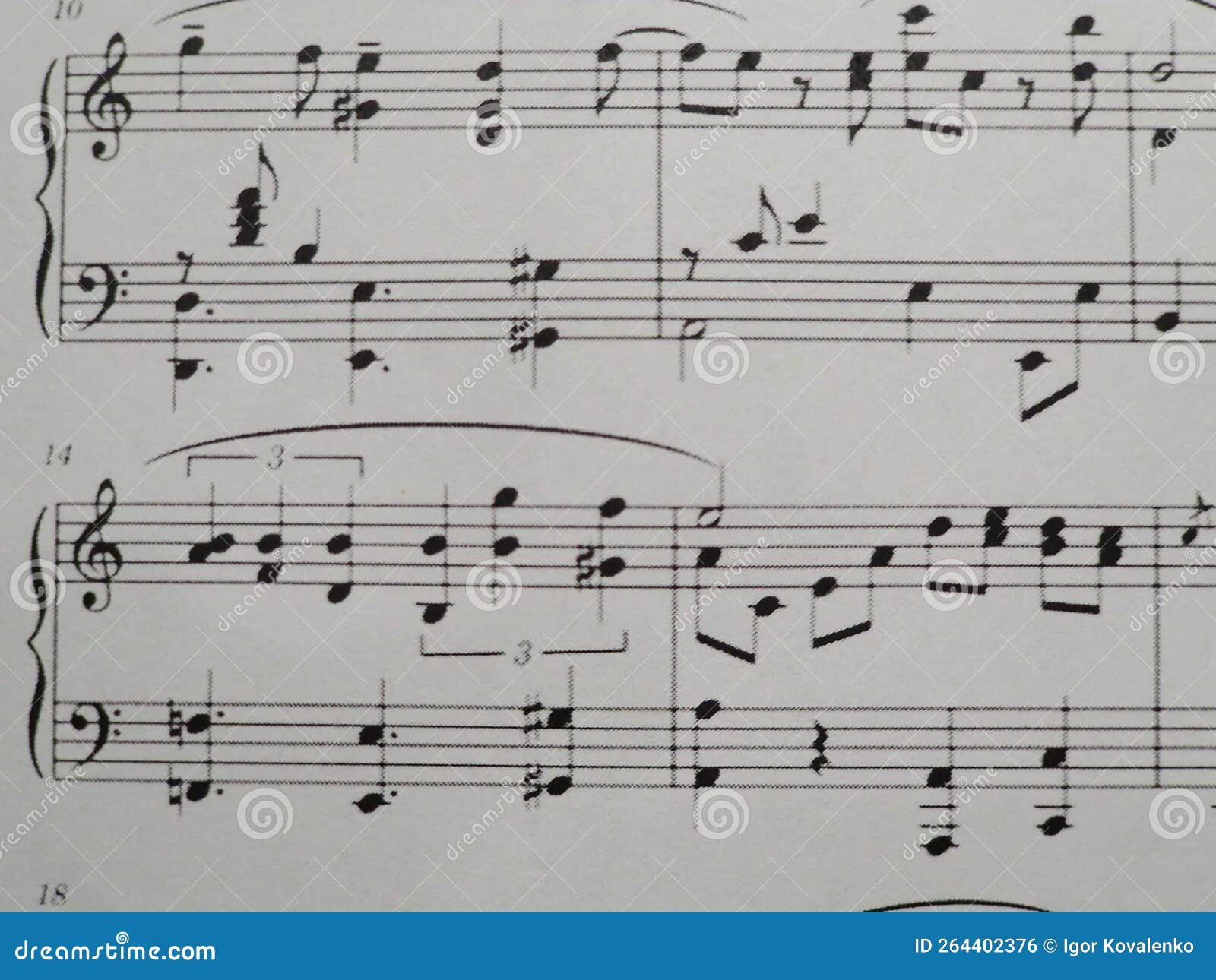 Piece of Music for Playing the Piano, Classical Music Stock Photo ...