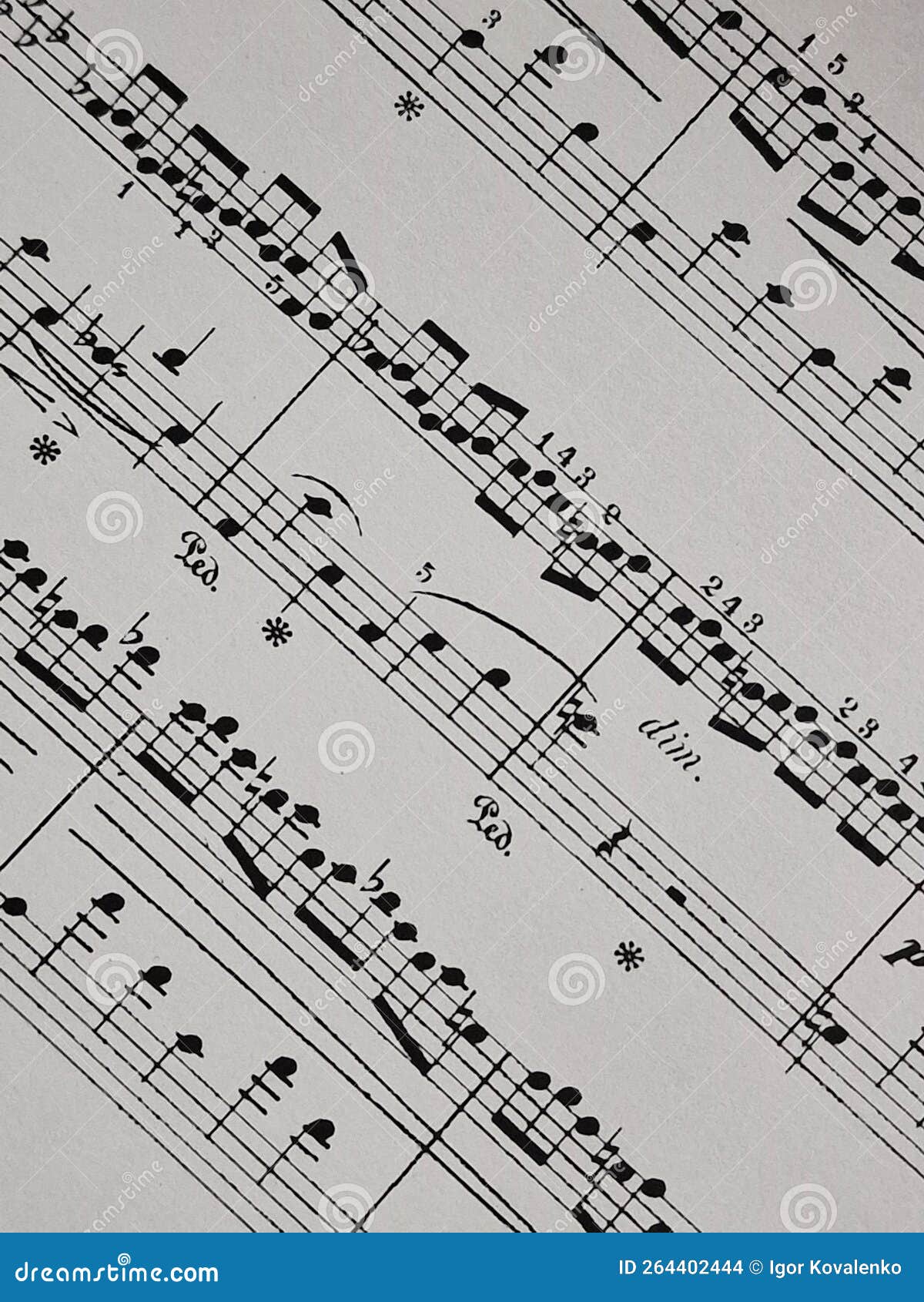 Piece of Music for Playing the Piano, Classical Music Stock Photo ...