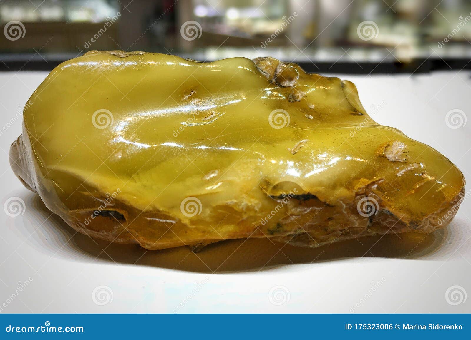 Piece of Natural White Baltic Amber. Stock Photo - Image of magical ...
