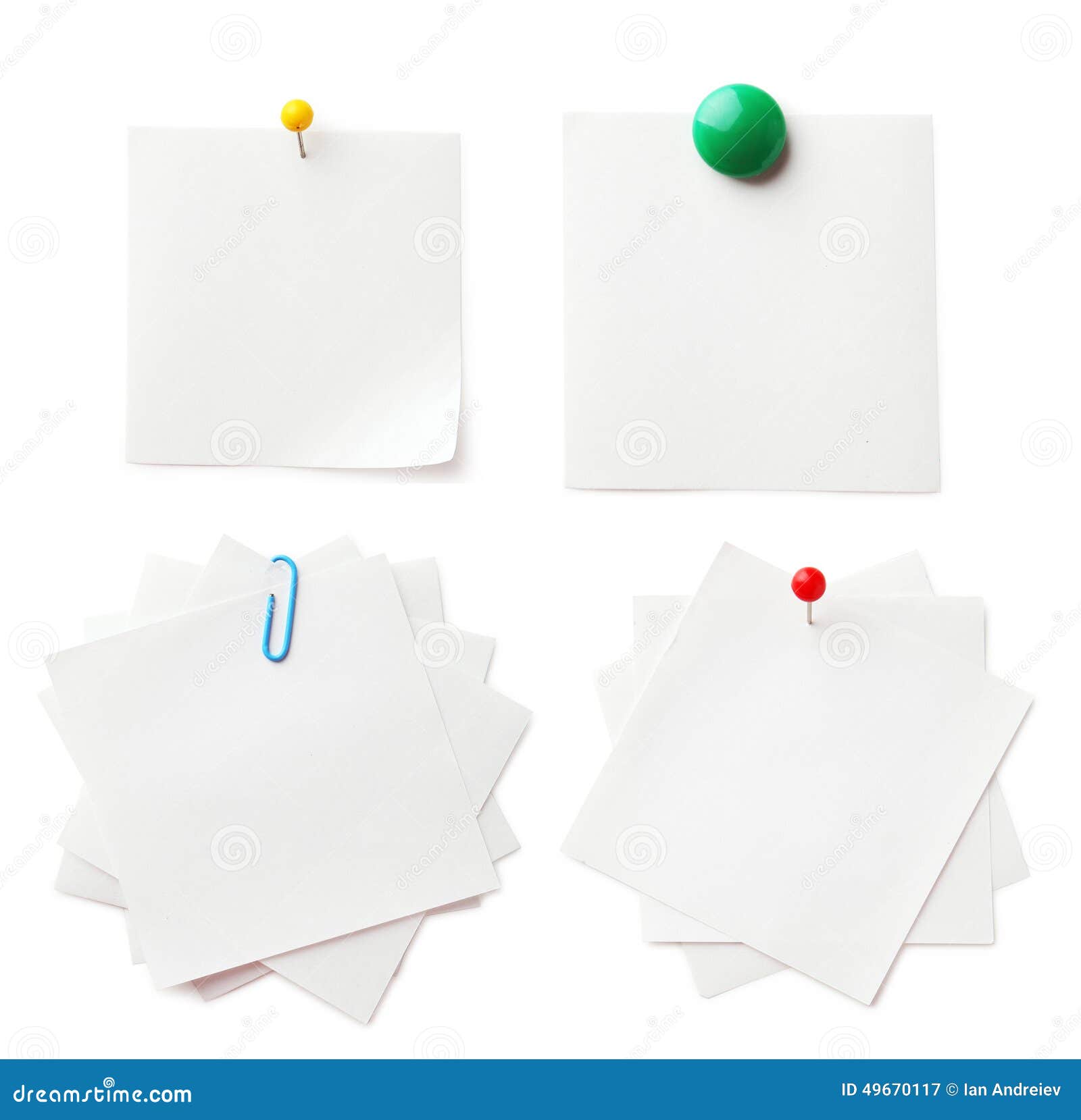 Piece of Note Paper on the White Background Stock Image - Image of ...