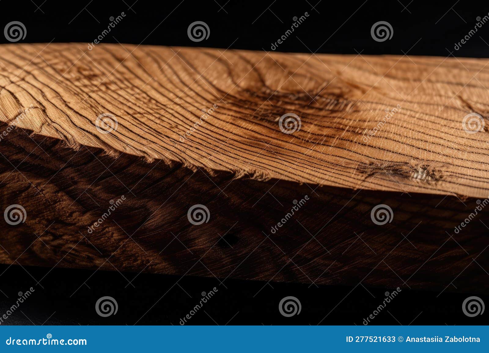 Piece of Oak, with Its Distinctive Grain Pattern. Generative AI Stock ...