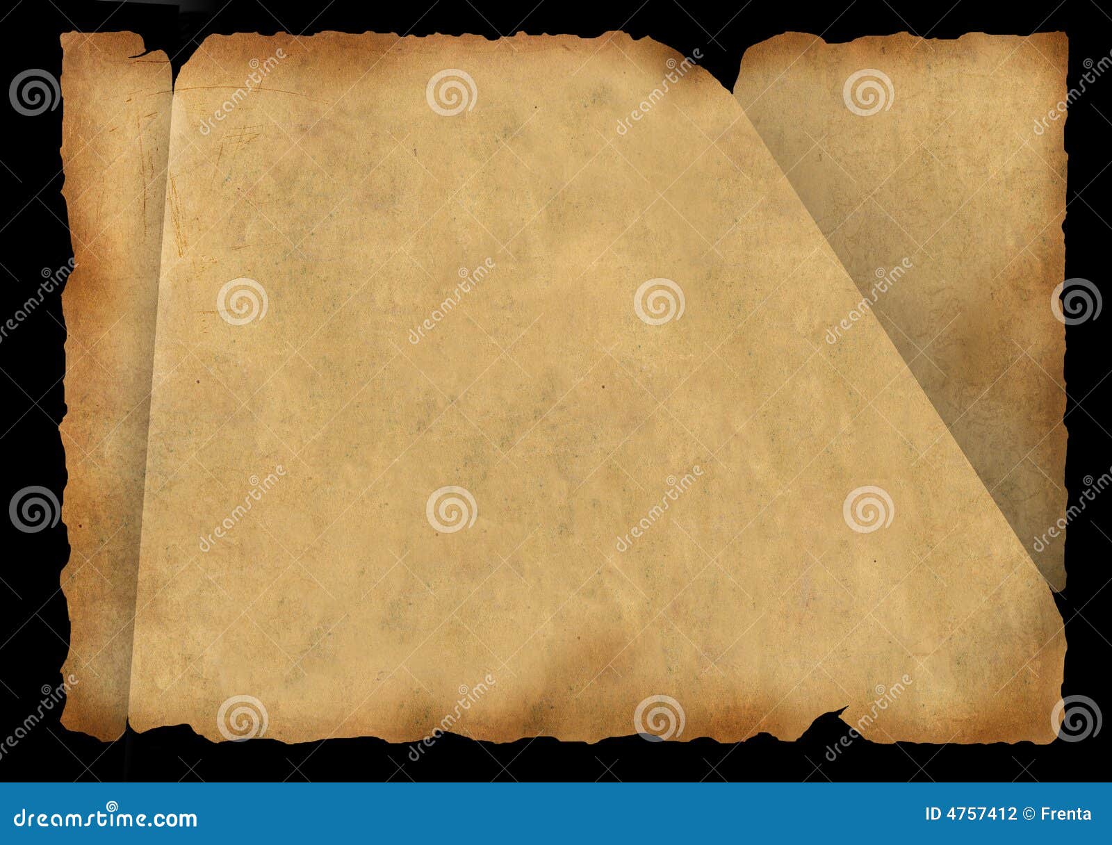 A Piece of Old, Fragmentary Parchment Stock Illustration - Illustration ...