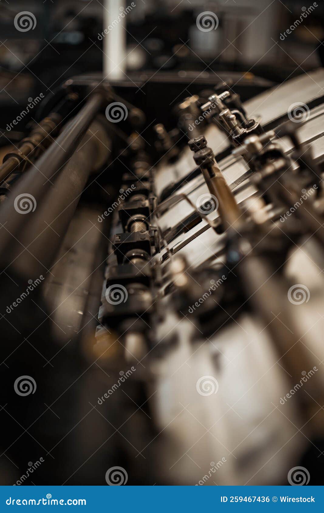 Piece of old printer stock photo. Image of antique, letter - 259467436