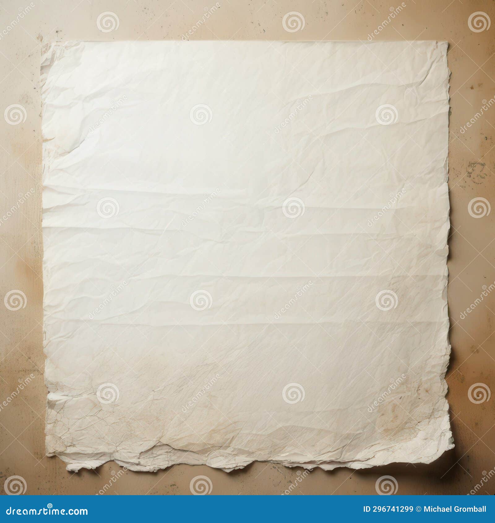 Piece of Old White Paper Isolated on White Created with Generative AI ...
