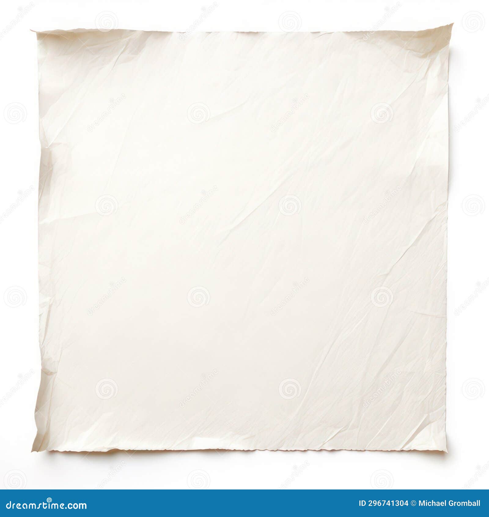 Piece of Old White Paper Isolated on White Created with Generative AI ...
