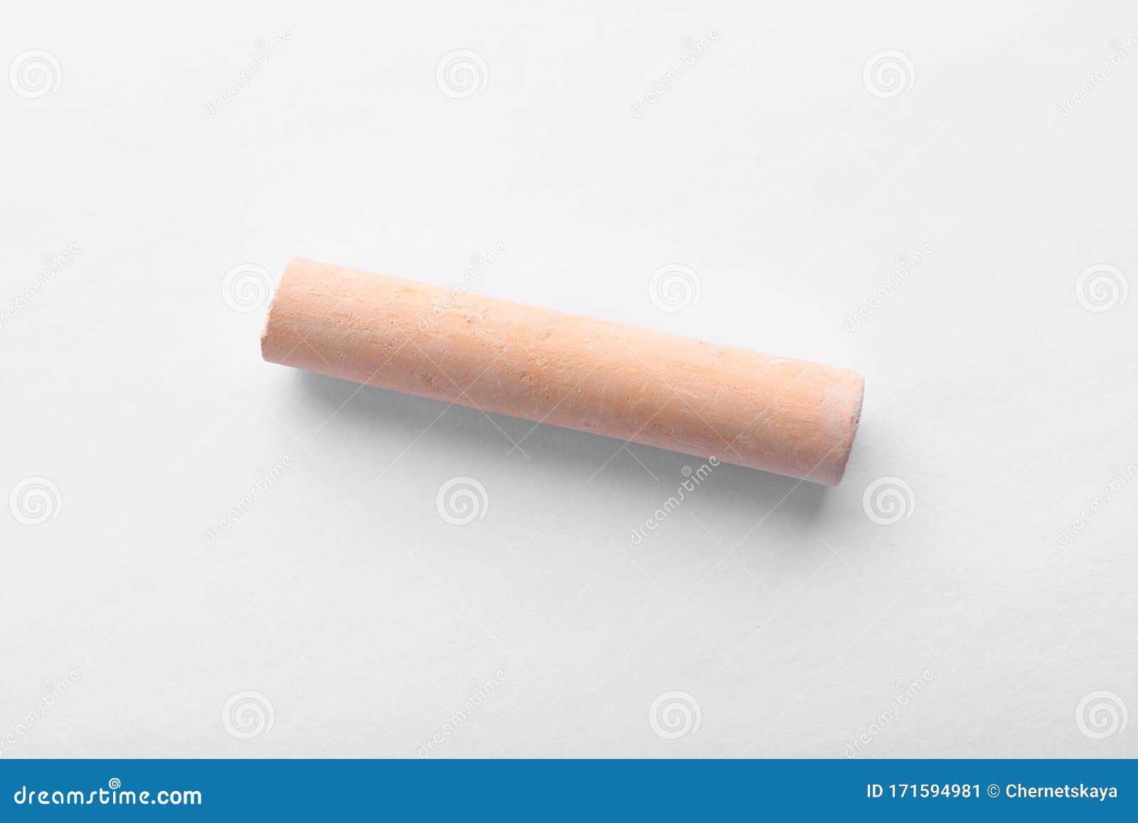 Piece of Orange Chalk Isolated on White, Top View Stock Image - Image ...