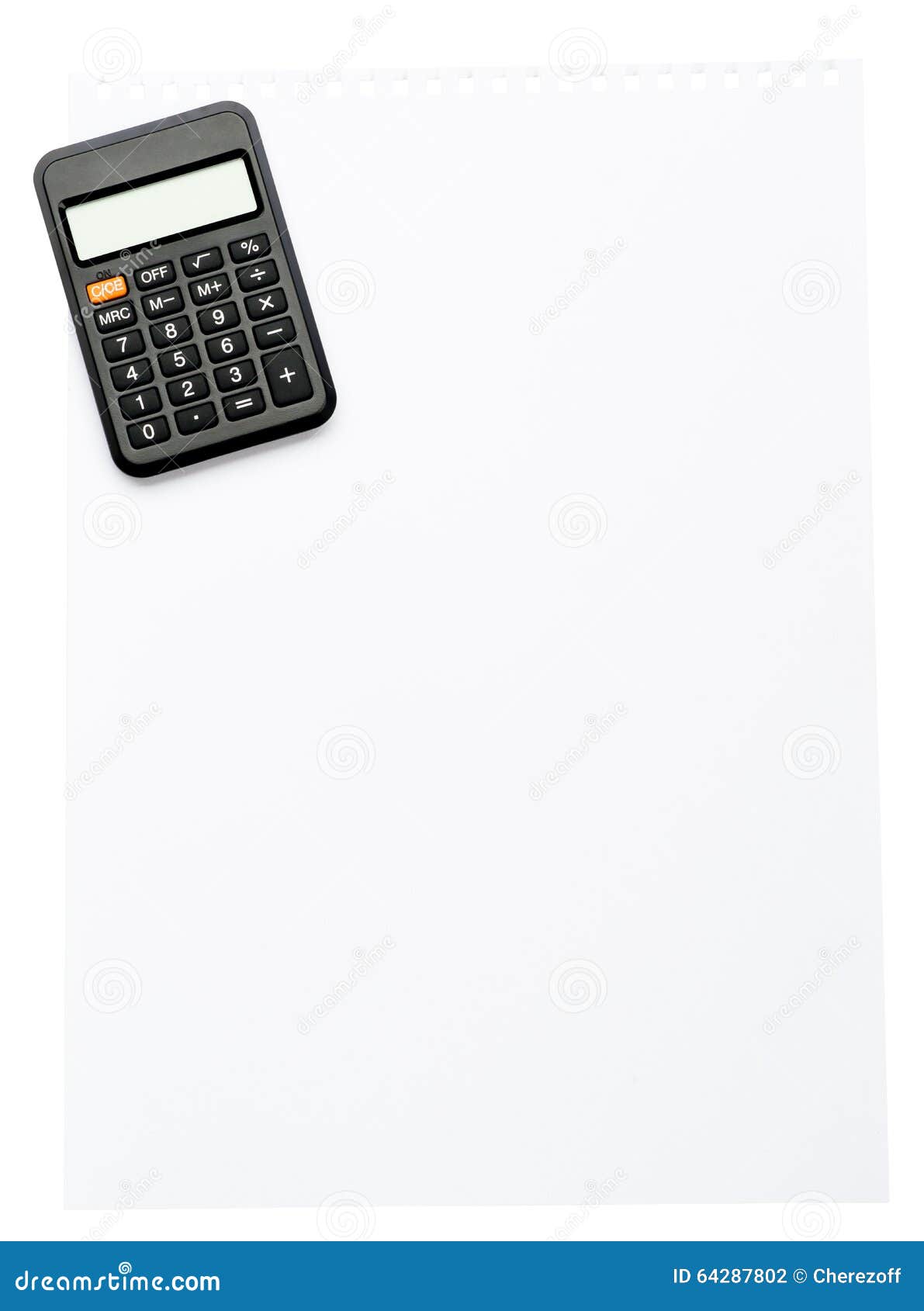 Piece of Paper with Calcularor Stock Photo - Image of text, space: 64287802