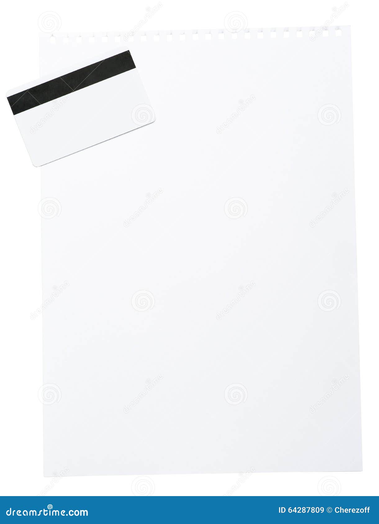 Piece of Paper with Credit Card Stock Image - Image of credit, notebook ...