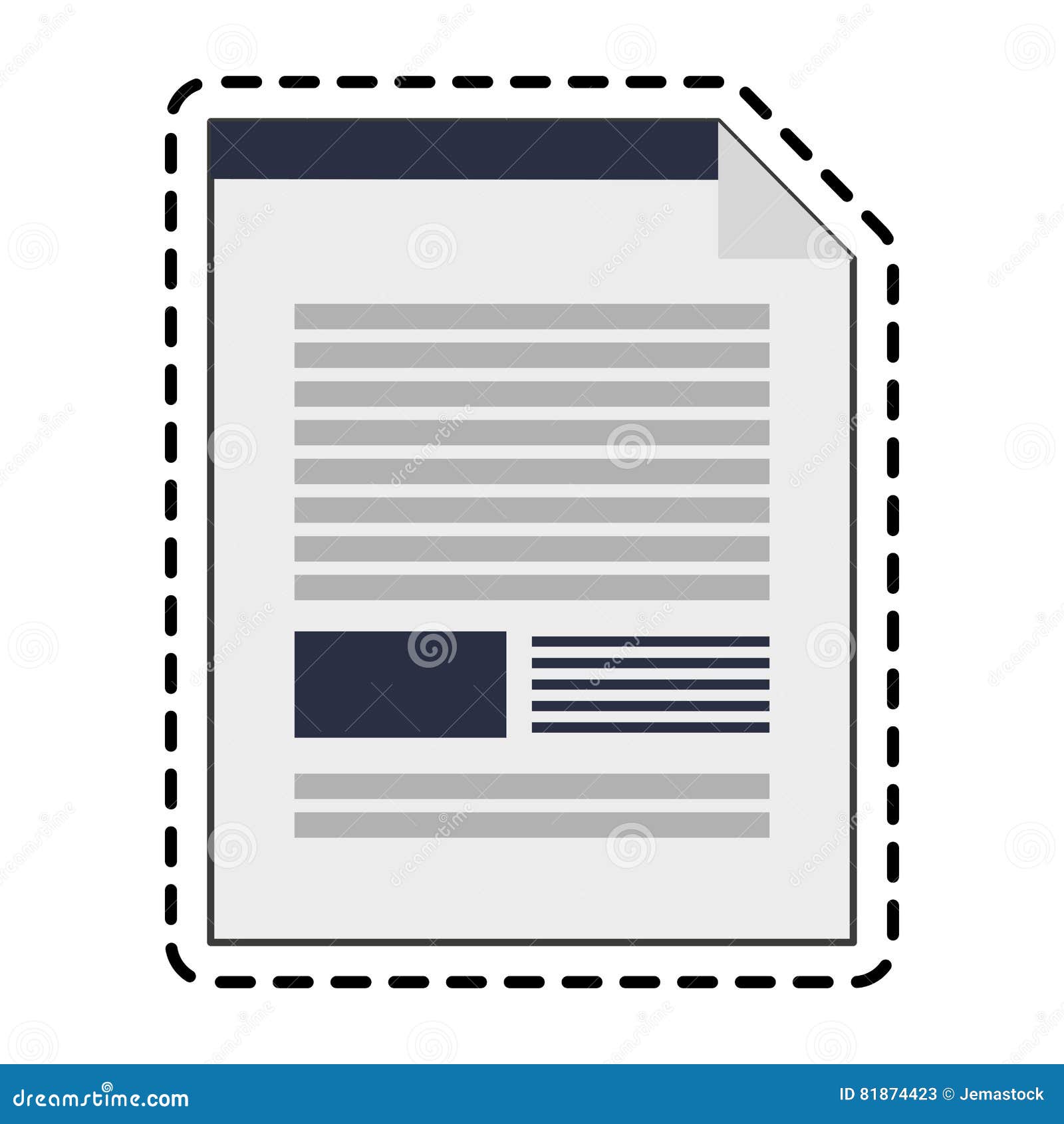 Piece of paper design stock vector. Illustration of concept - 81874423