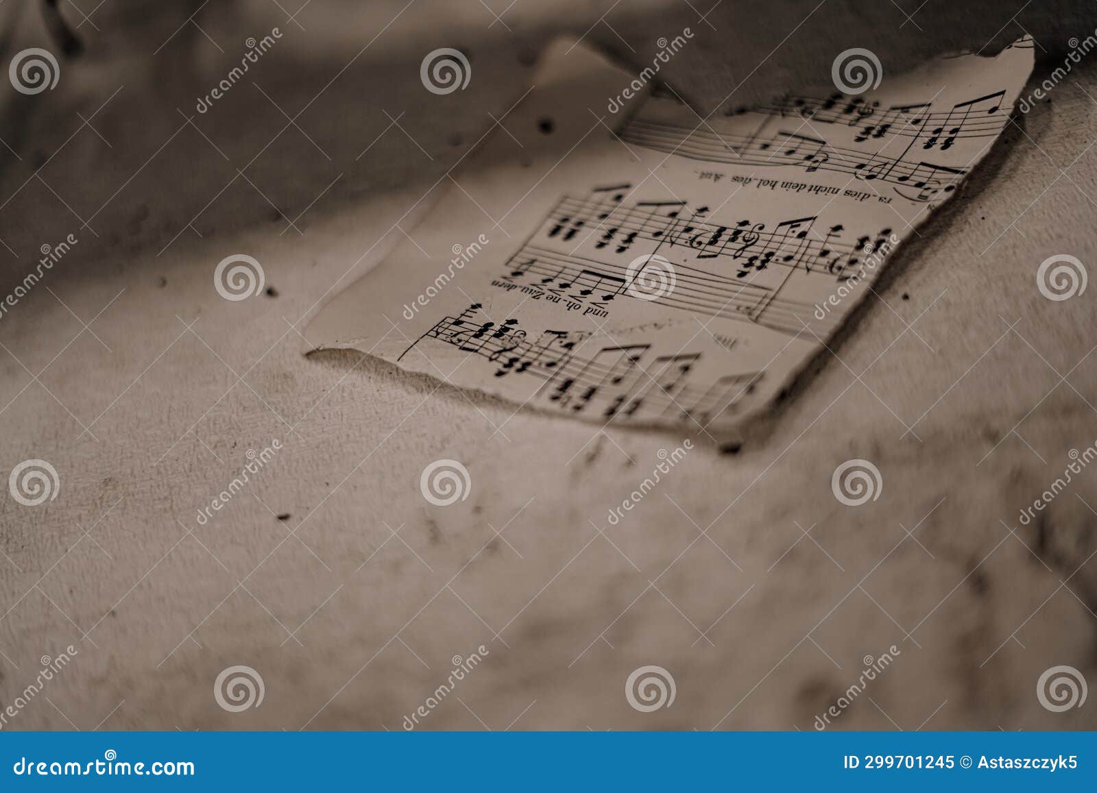 Piece of Paper with Musical Notes. Stock Image - Image of orchestra ...