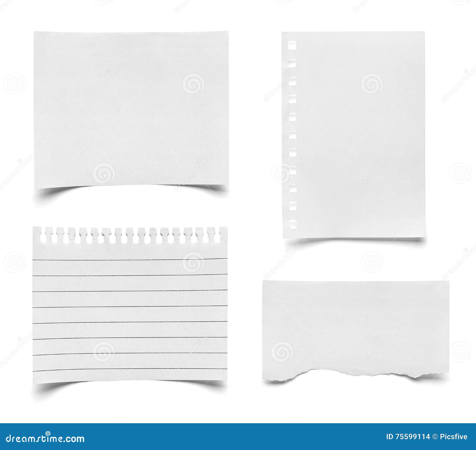 Piece of Paper Note Notepad Stock Photo - Image of isolated, notebook ...