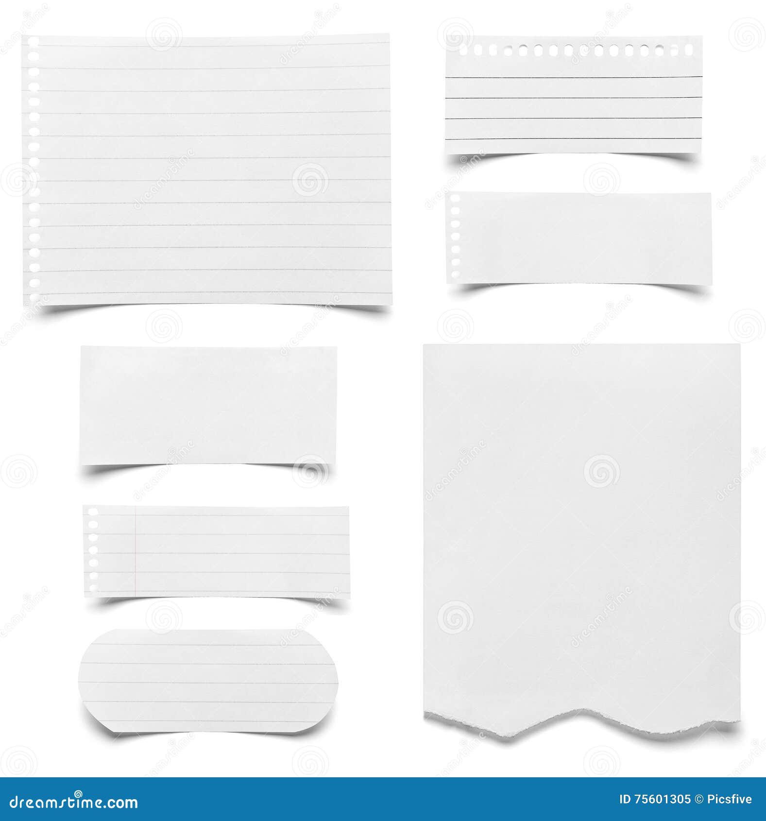 Piece of Paper Note Notepad Stock Image - Image of ripped, blank: 75601305