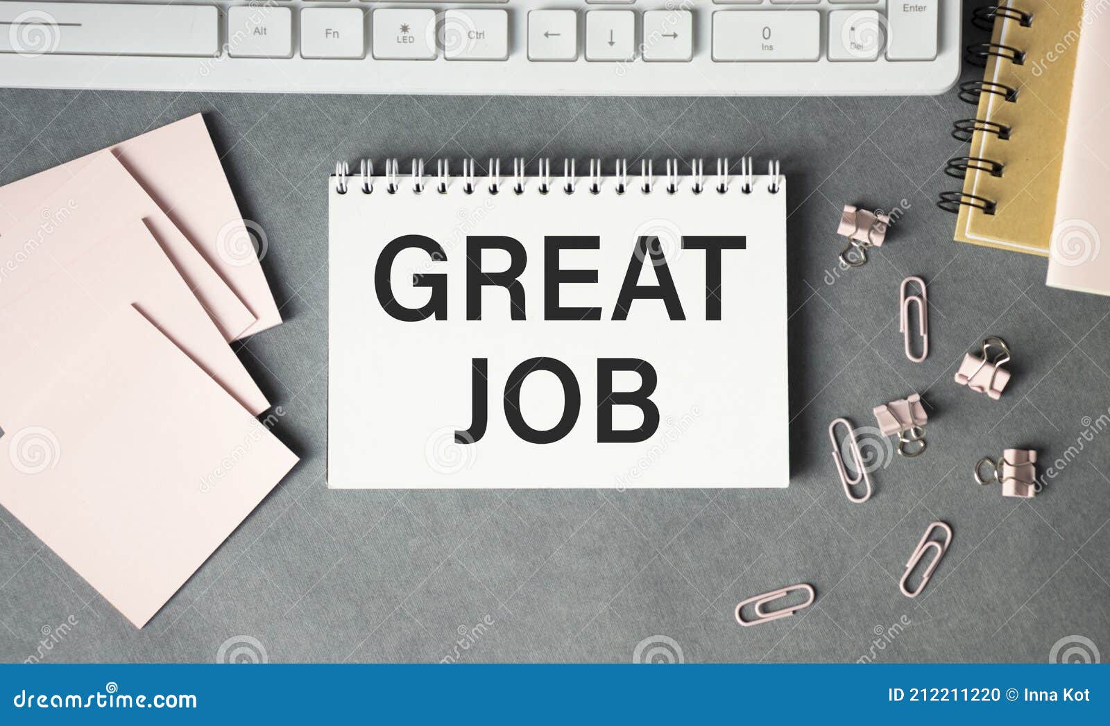 Piece of Paper and Text - Good Job Stock Photo - Image of compliment ...