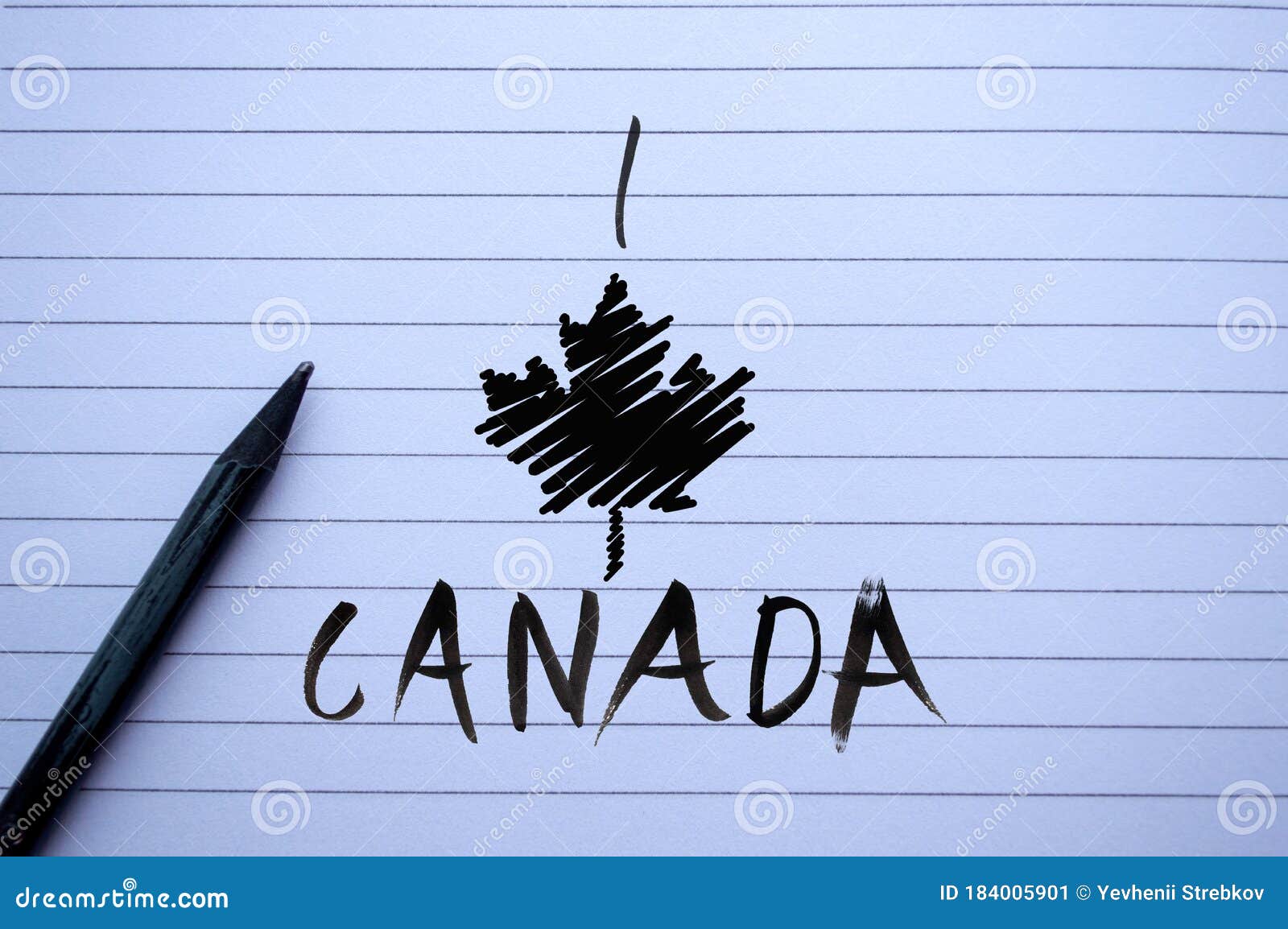 On a Piece of Paper is Written Canada Day Stock Image - Image of ...