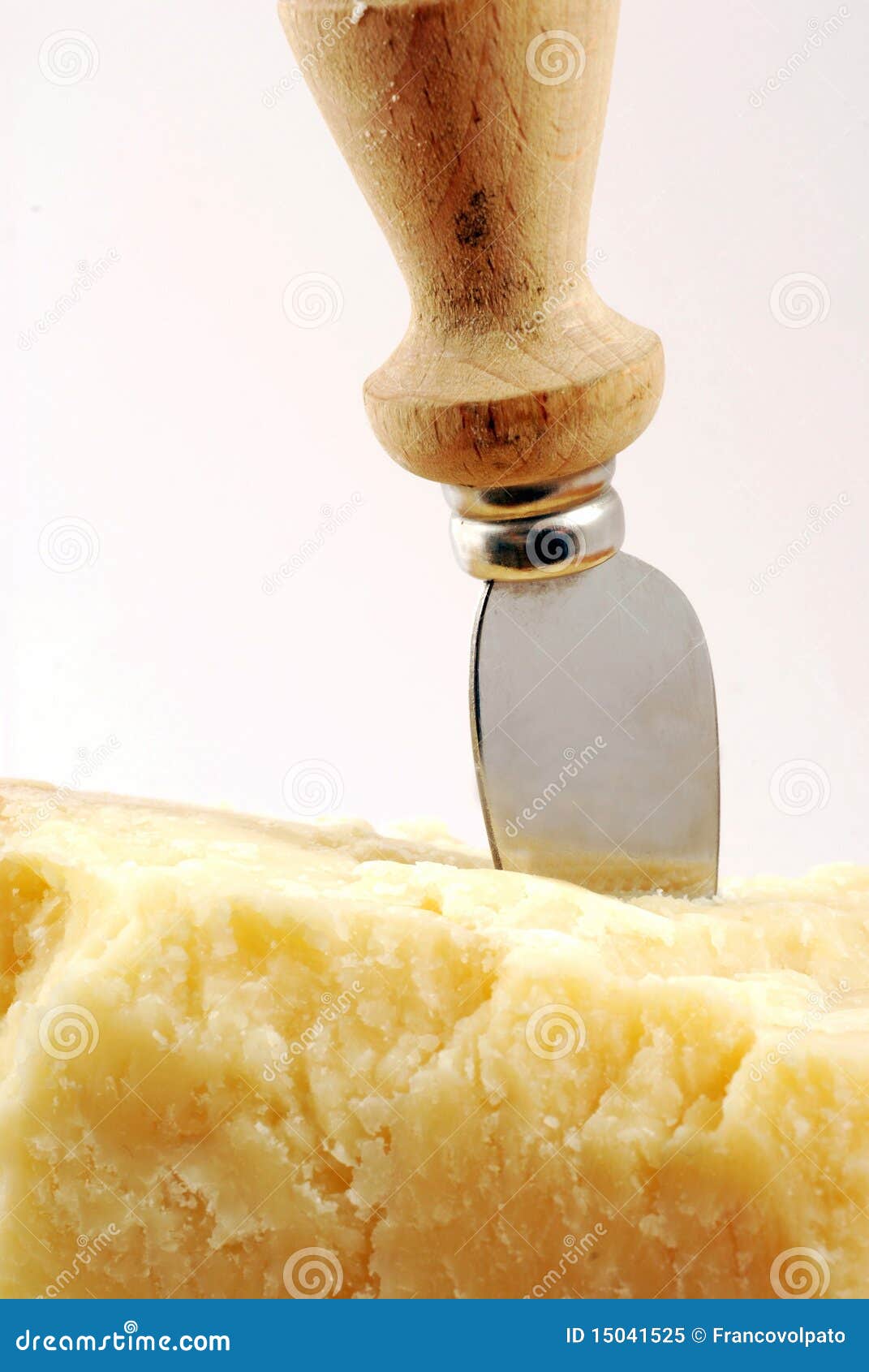 Piece of Parmesan Cheese with Knife Stock Image - Image of development ...