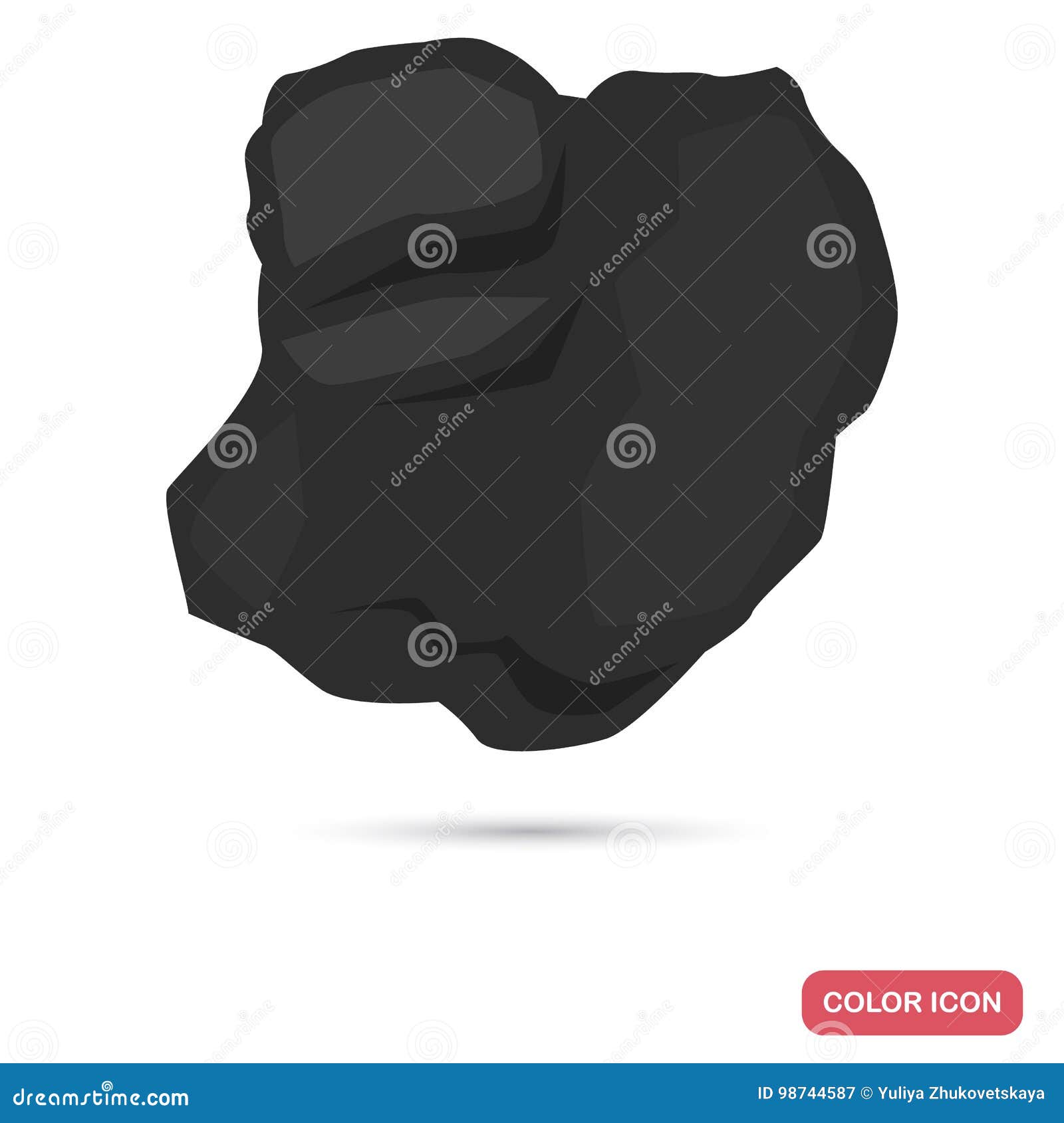 A Piece Pf Graphite Color Flat Icon for Web and Mobile Design Stock ...