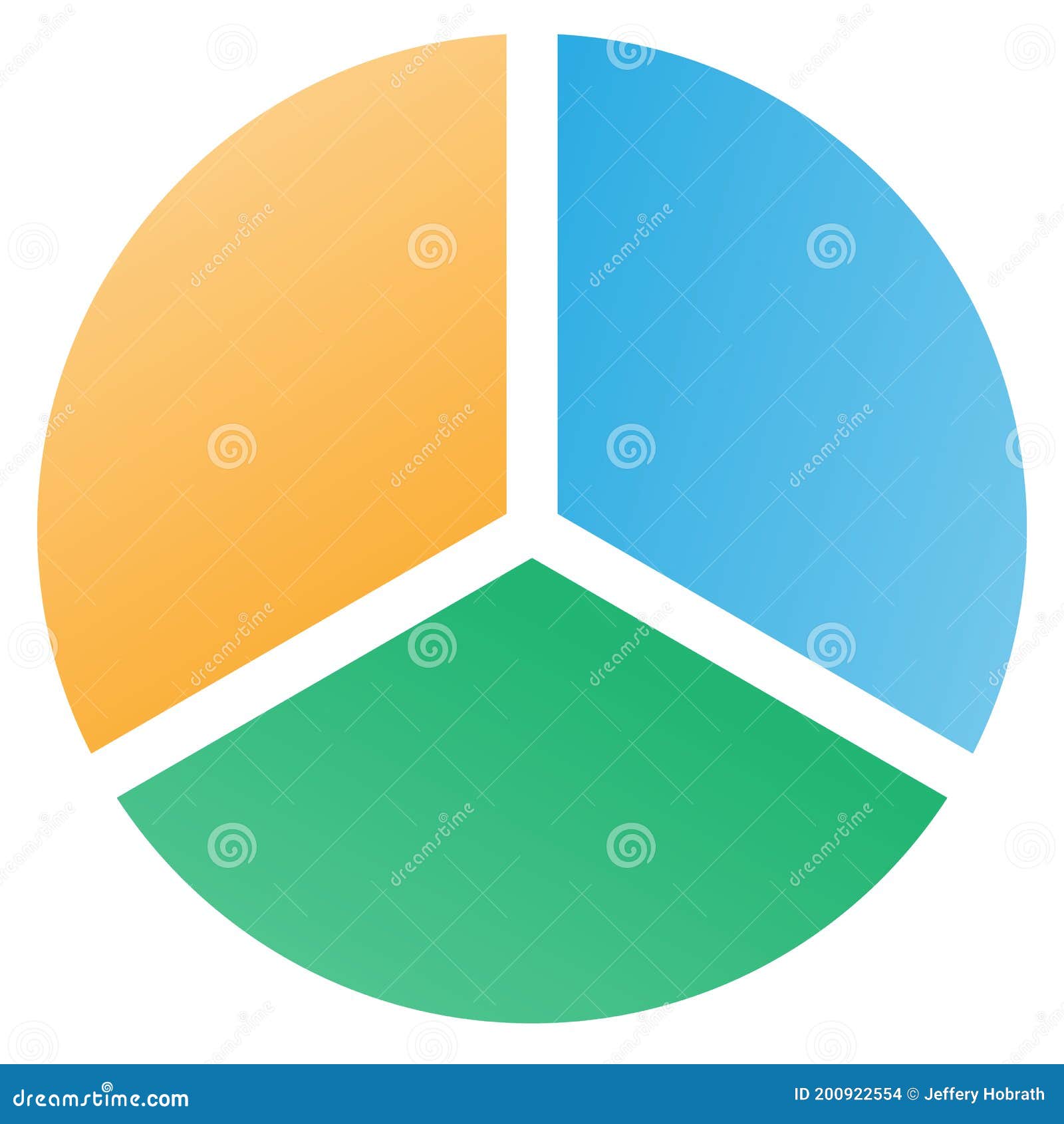 3 Piece Pie Chart Isolated Vector Illustration Stock Vector ...