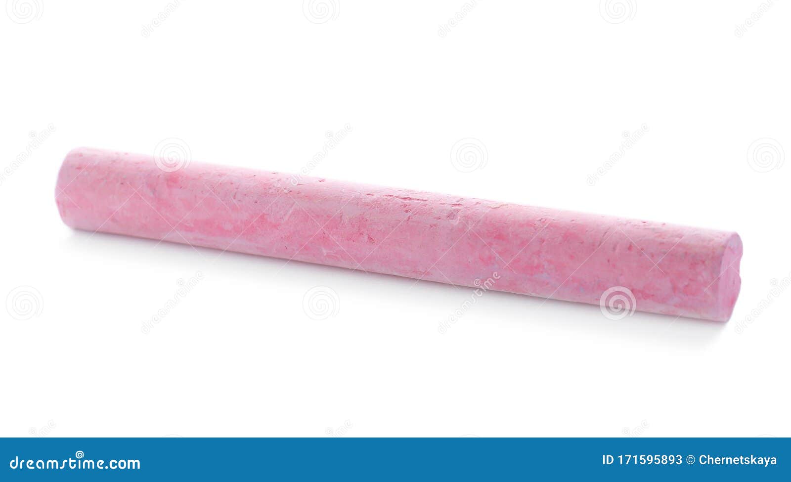 Piece of Pink Chalk Isolated on White Stock Image - Image of board ...