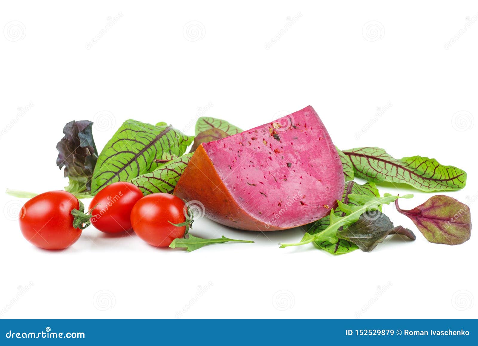 Piece of Purple Cheese with Basil Stock Image - Image of gauda, healthy ...