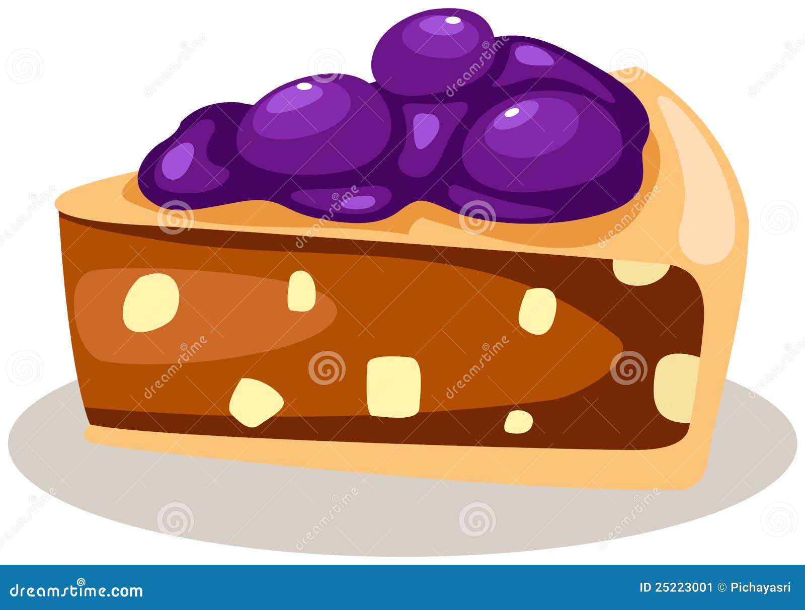 Piece of raspberry cake stock vector. Illustration of delicious - 25223001