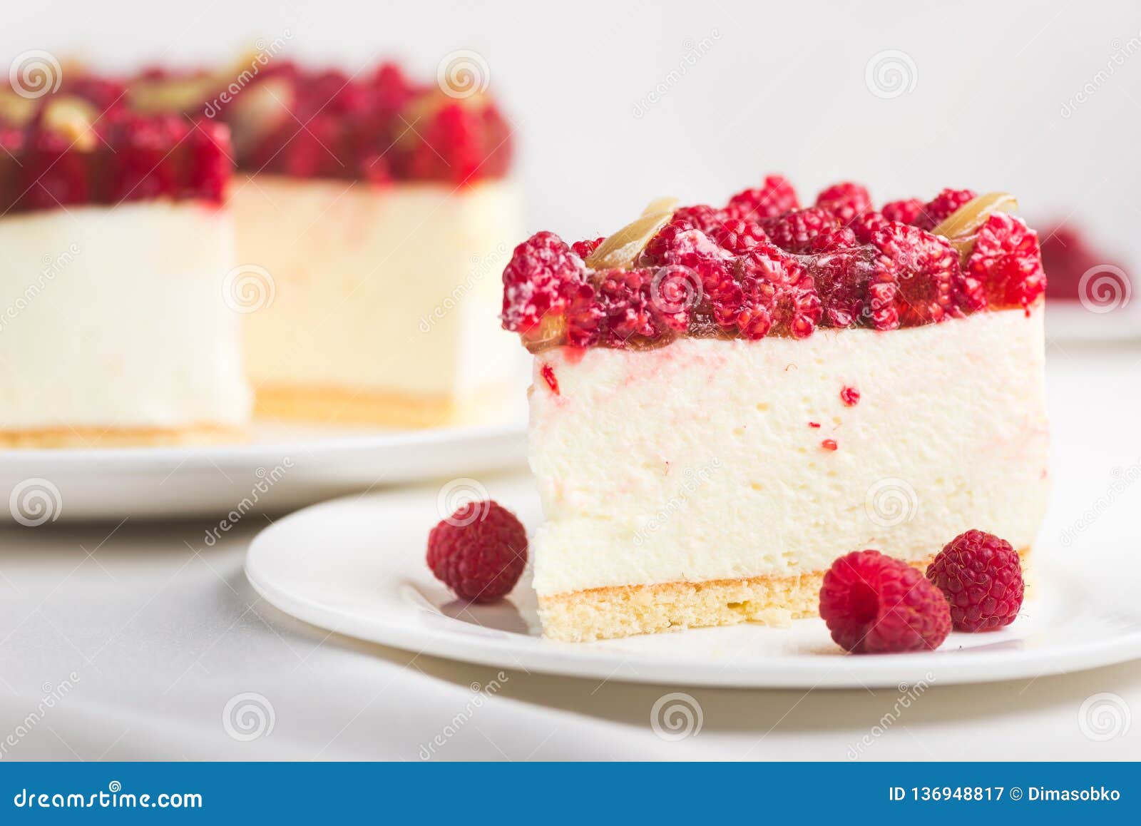 A piece of raspberry cake stock image. Image of bakery - 136948817
