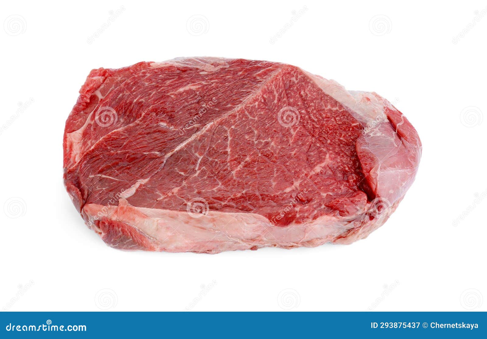 Piece of Raw Beef Meat Isolated on White Stock Image - Image of cook ...