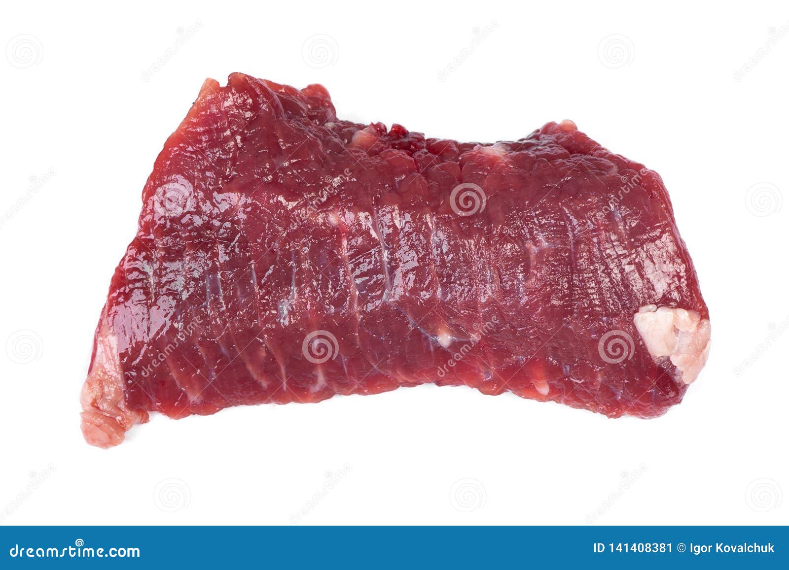 Piece of raw beef meat stock image. Image of macro, cutout - 141408381
