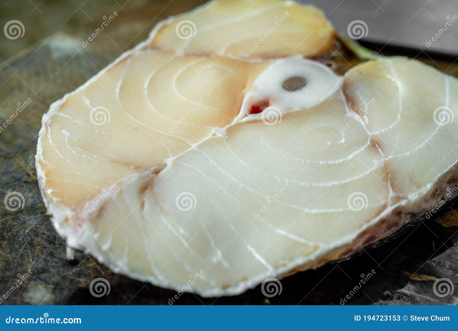 A Piece of Raw Cod Meat Close-up Stock Image - Image of material ...