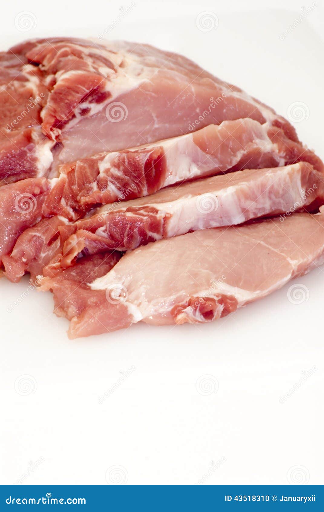 Piece of Raw Meat Cut into Steaks Stock Photo - Image of fillet ...