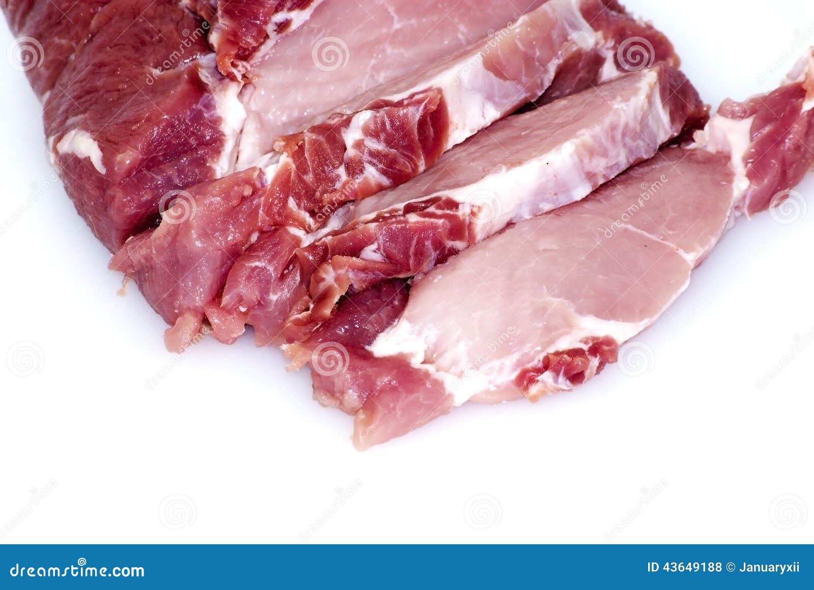 Piece of Raw Meat Cut into Steaks Stock Photo - Image of prepared ...