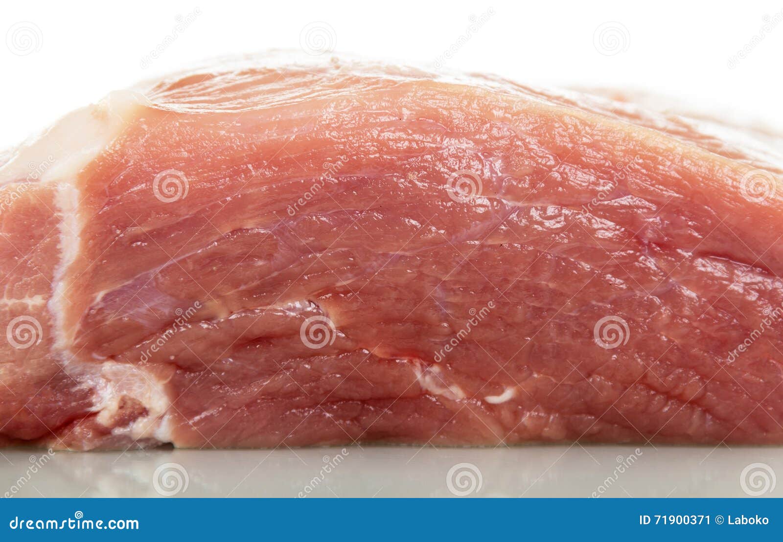 Piece of Raw Pork Meat Isolated on White Background. Stock Image ...